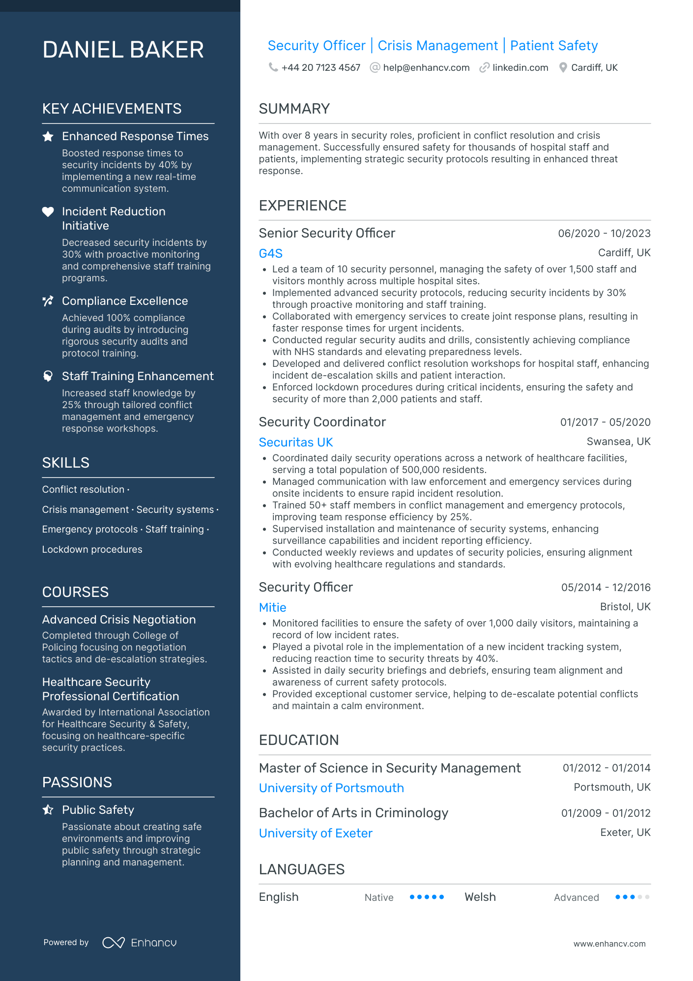 Security Officer CV Examples & Guide for 2025