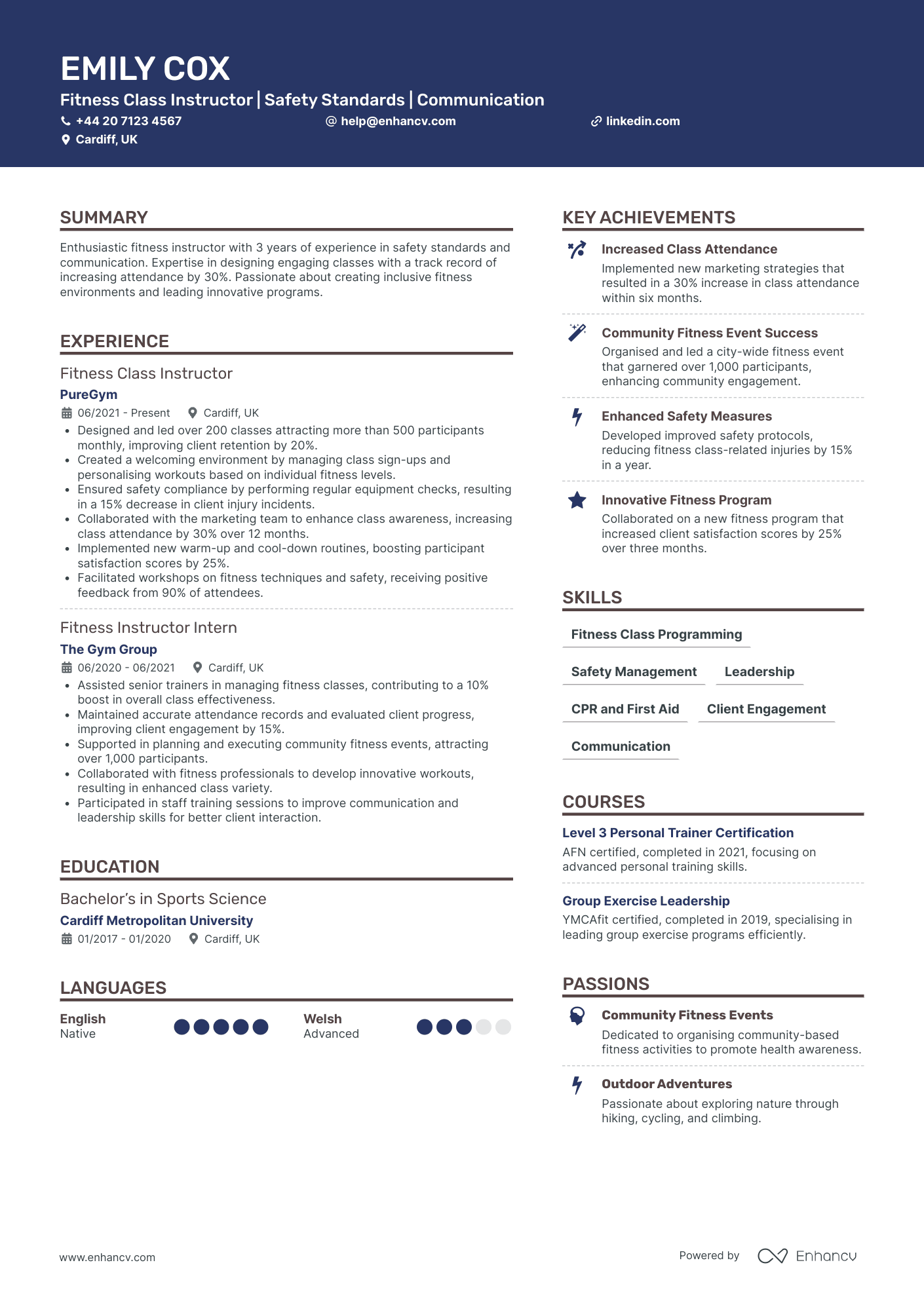 Gym CV Examples & Guide for 2026