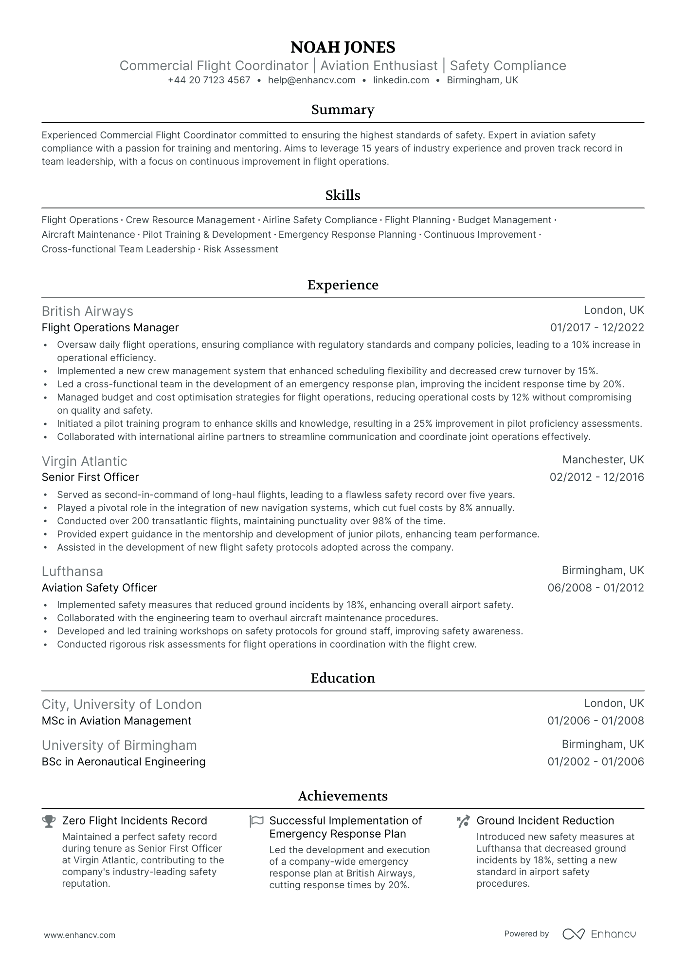 Airline Pilot CV Examples & Guide for 2025