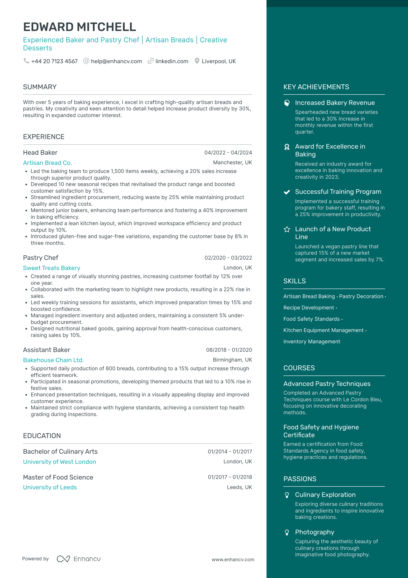 Baker CV Examples & Guide for 2026