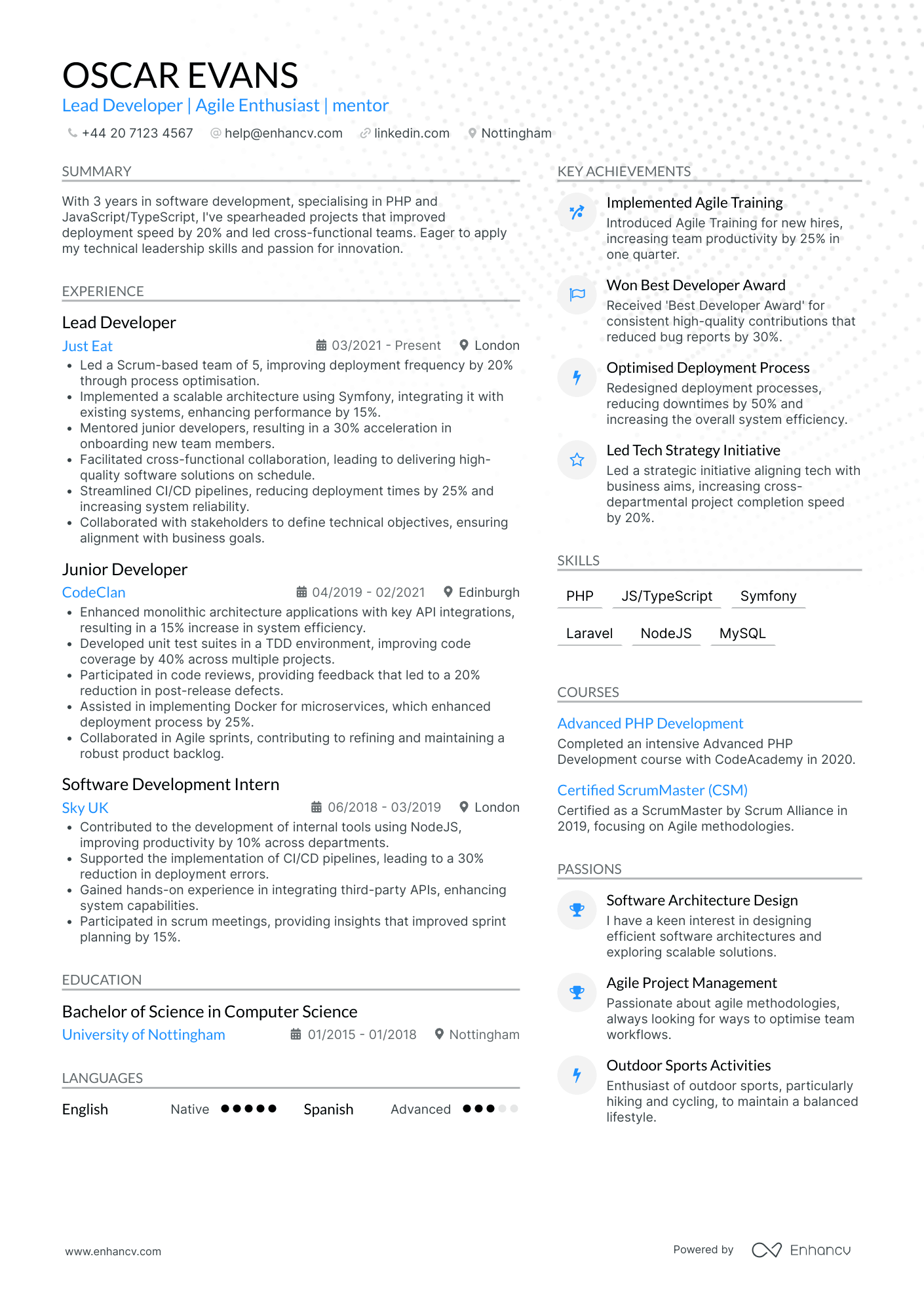 Junior Software Developer CV Examples & Guide for 2025