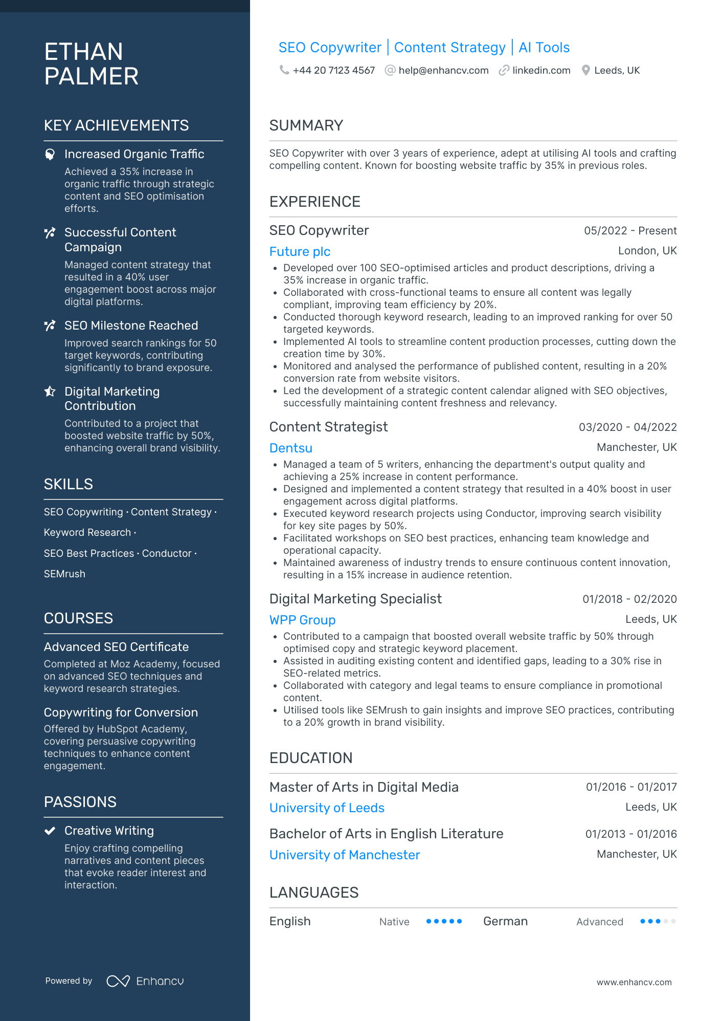 Copywriter CV Examples & Guide for 2026