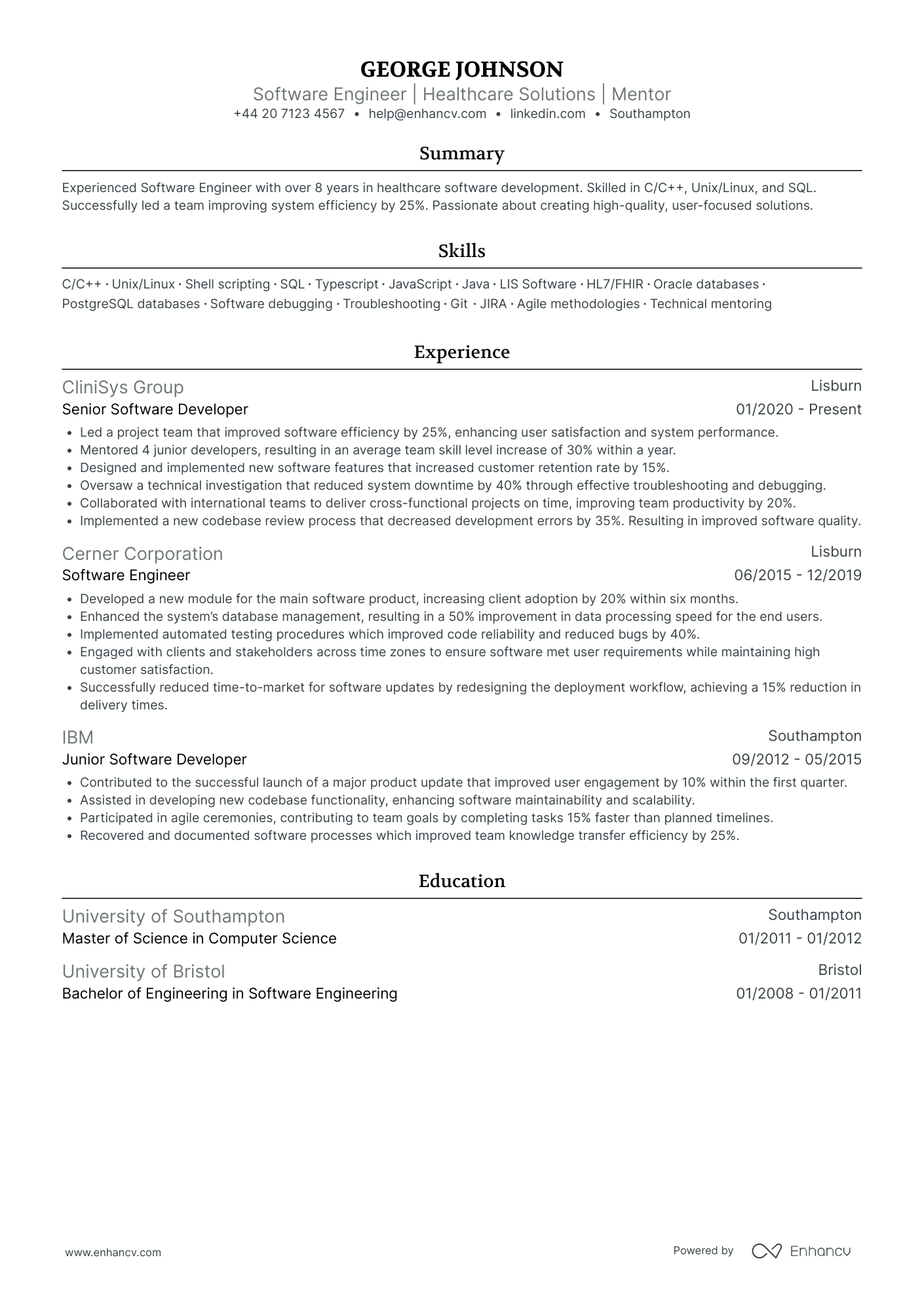 Java Developer CV Examples & Guide for 2025