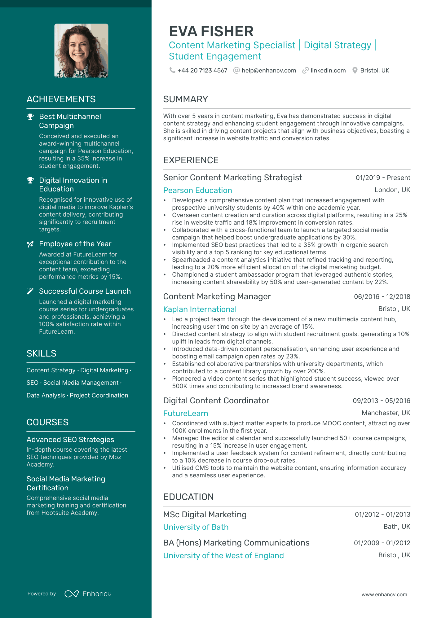 Content Marketing CV Examples & Guide for 2025