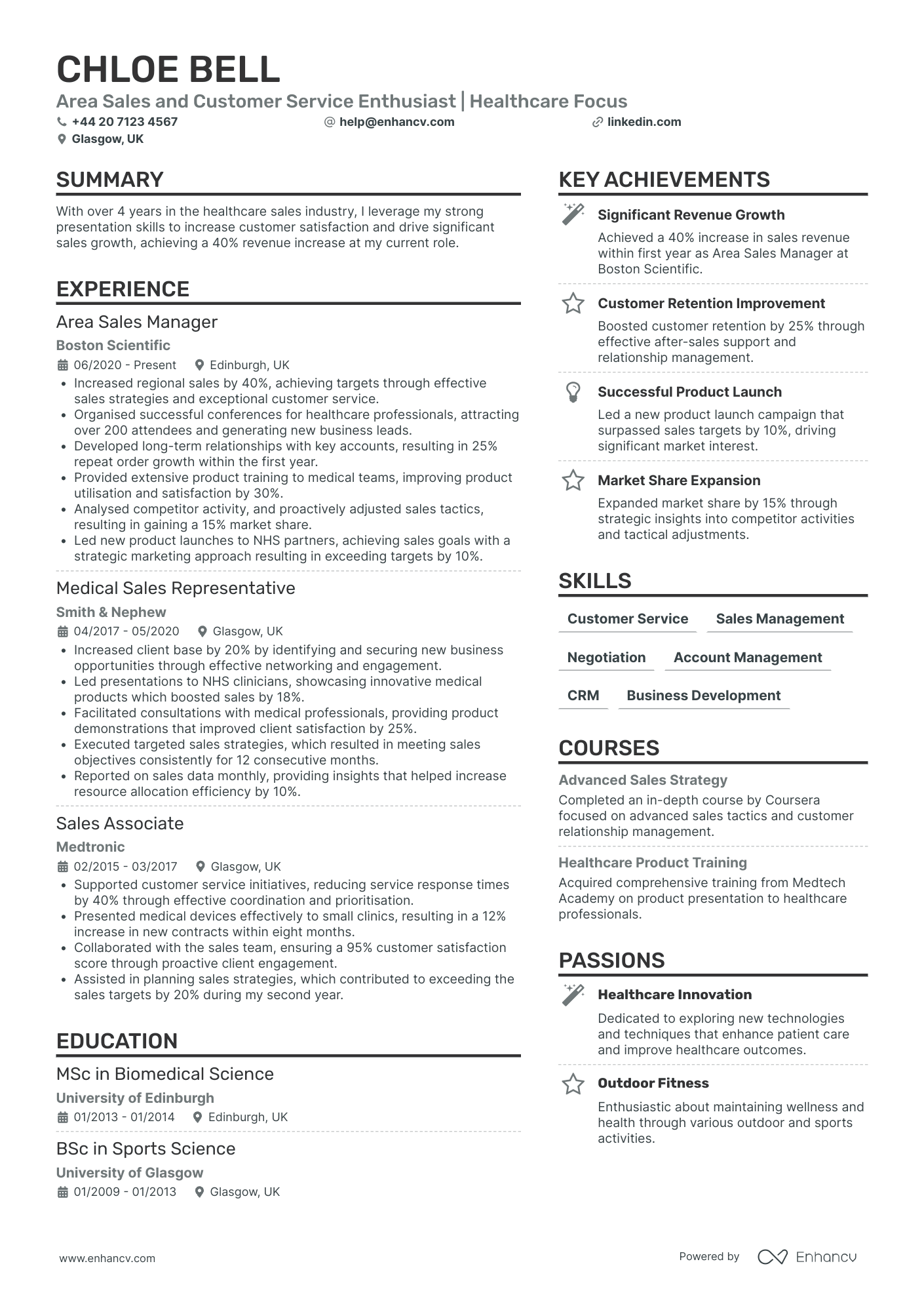 Sales Representative CV Examples & Guide for 2026