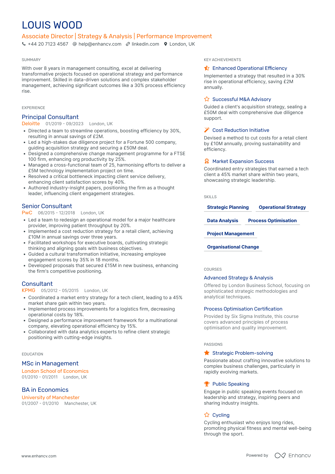 Management Consultant CV Examples & Guide for 2026