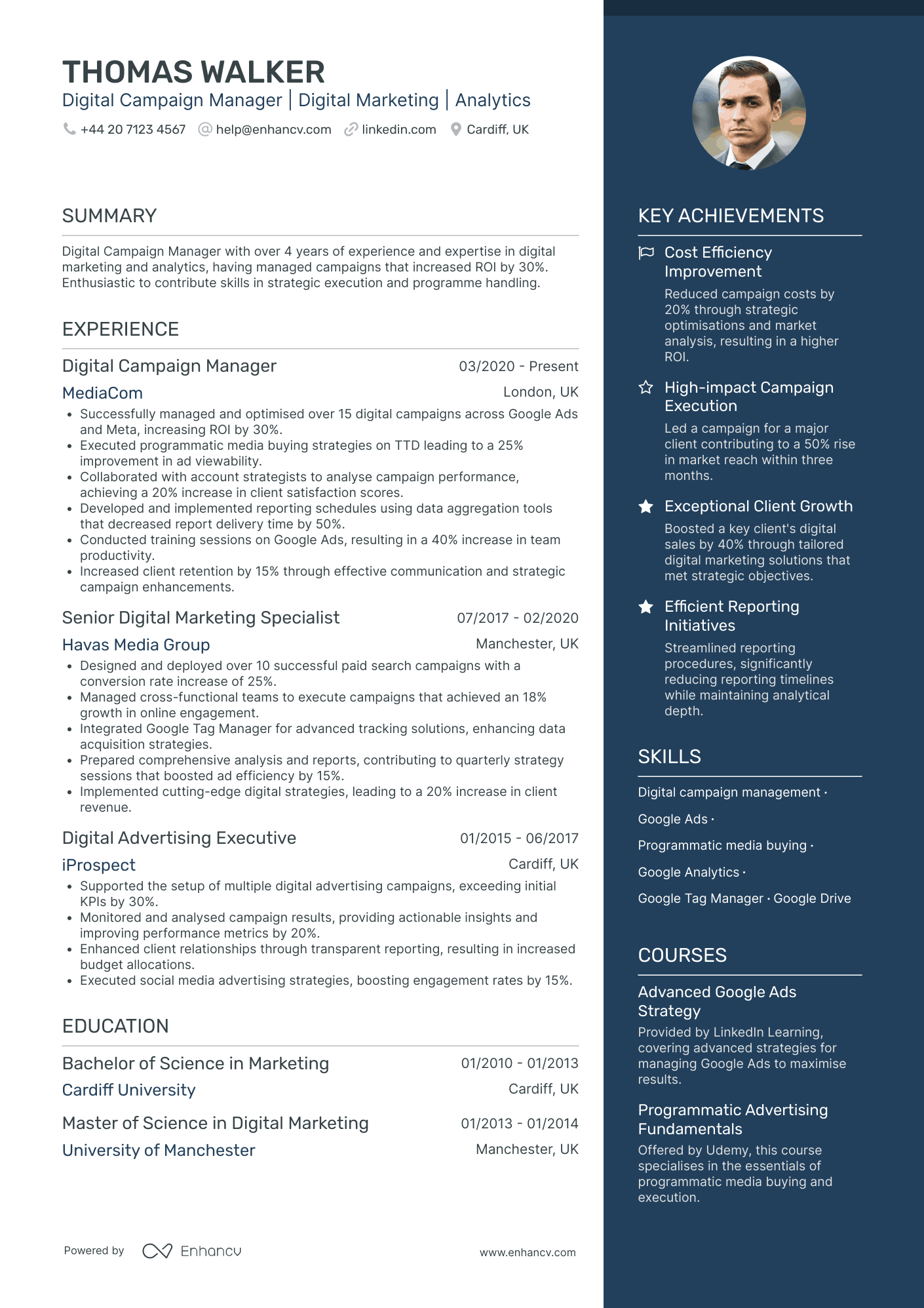 Digital Marketing Manager CV Examples & Guide for 2026