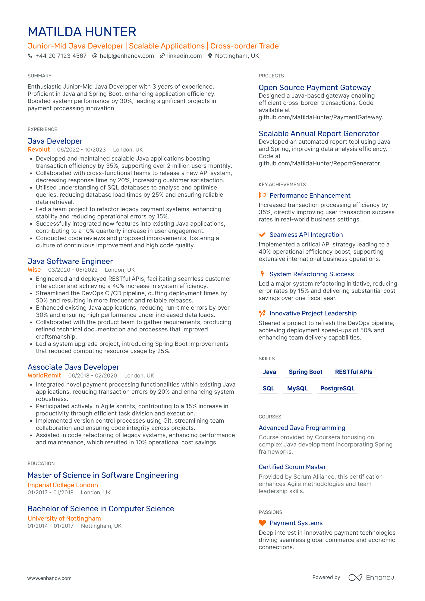 Java Developer CV Examples & Guide for 2025