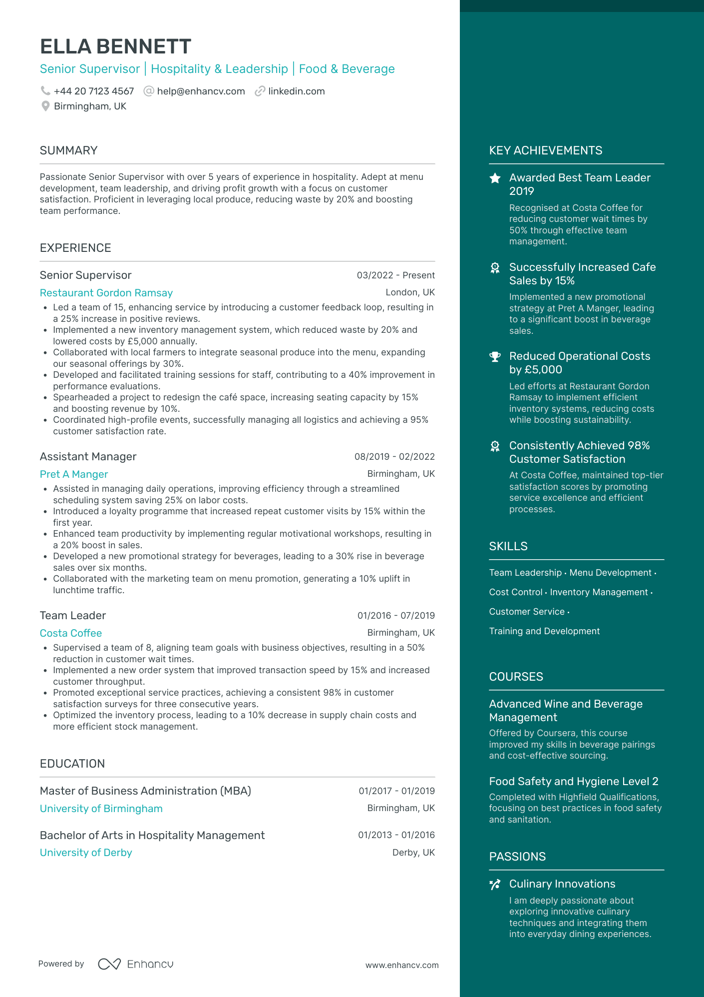 Coffee Shop CV Examples & Guide for 2026