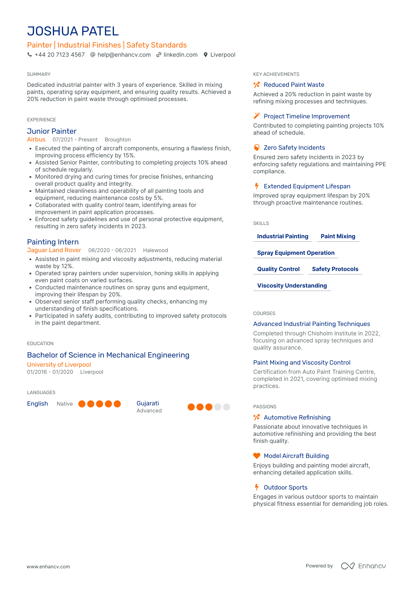 Painter CV Examples & Guide for 2026