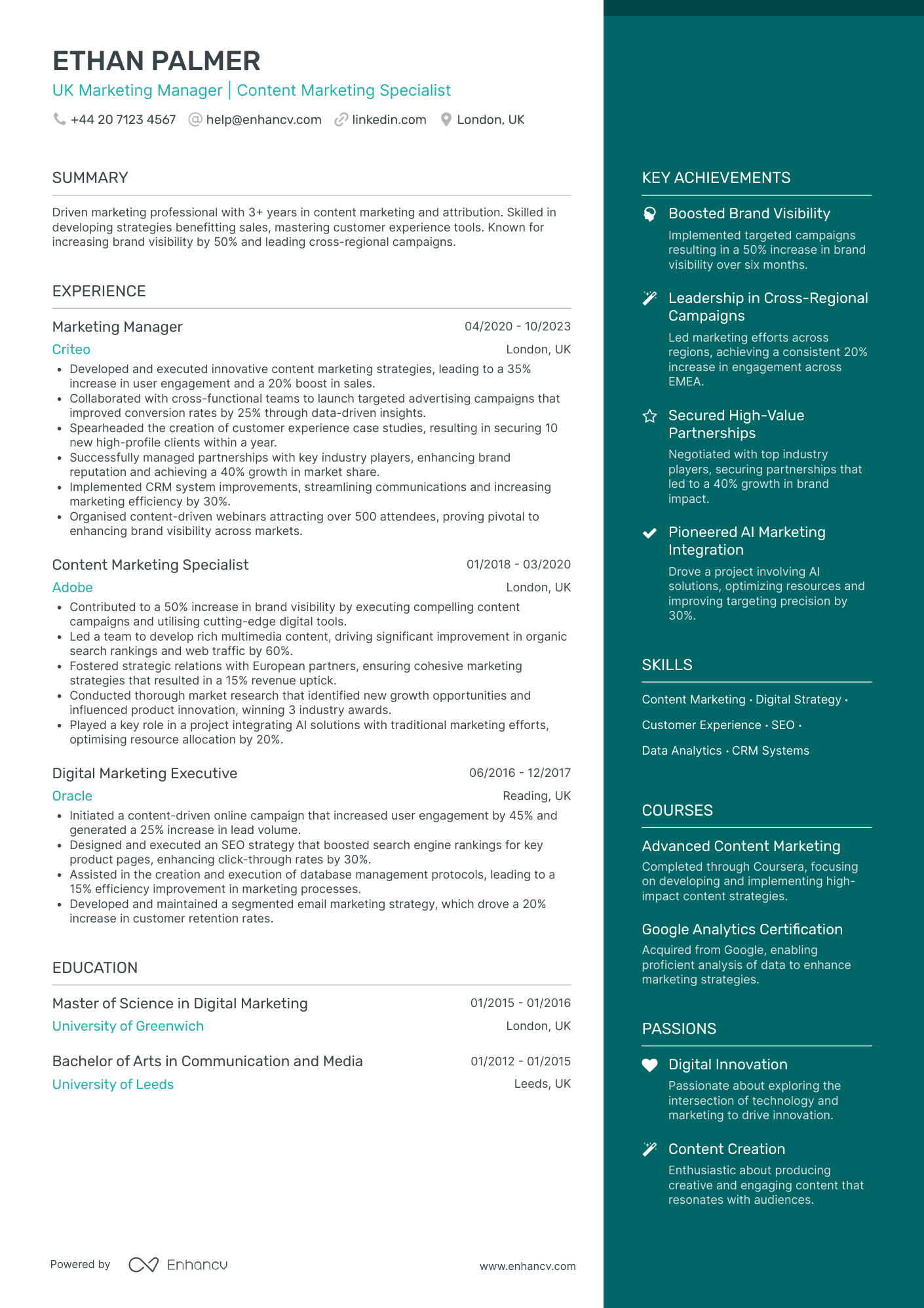 Manager CV Examples & Guide for 2026