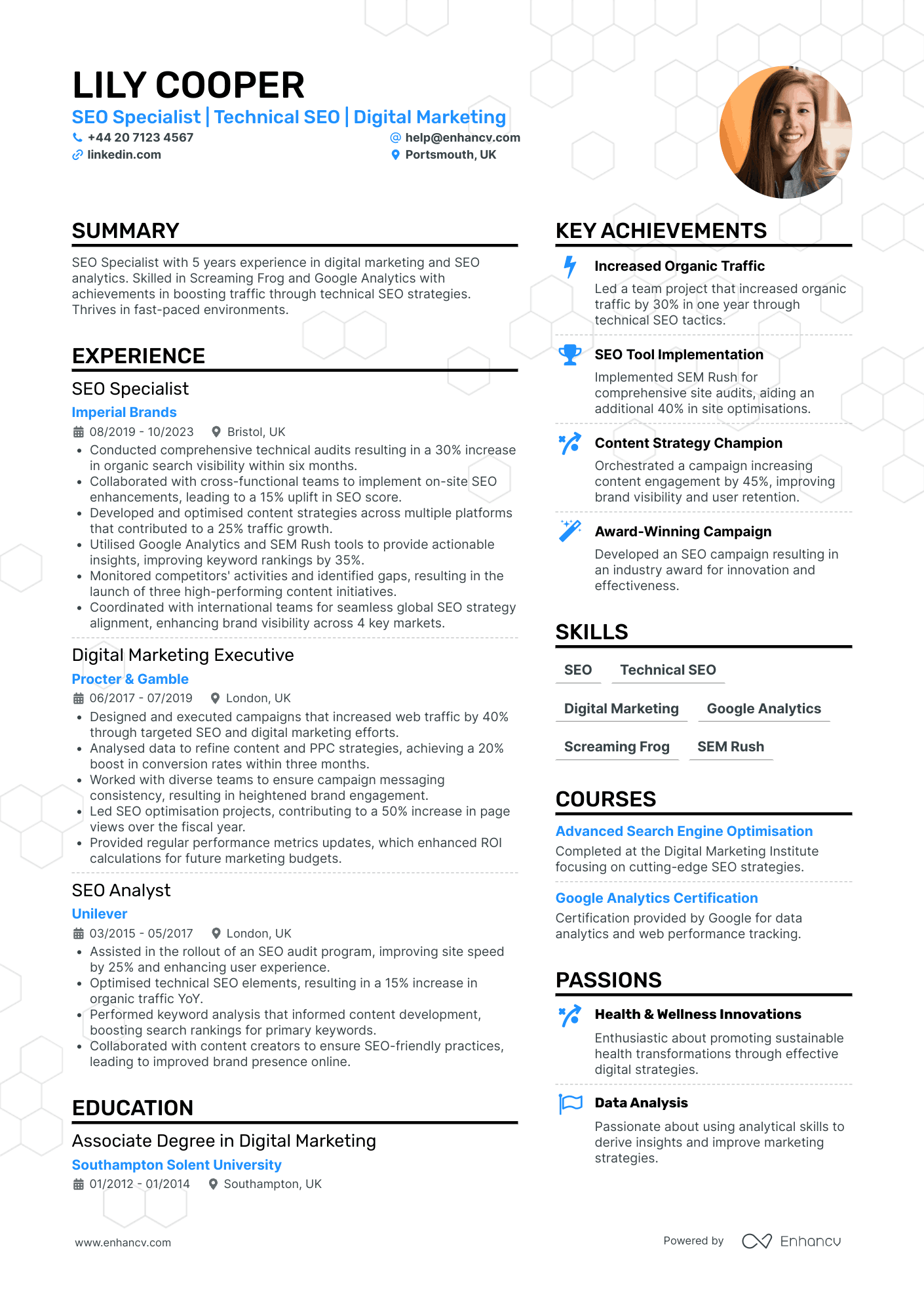 SEO CV Examples & Guide for 2026