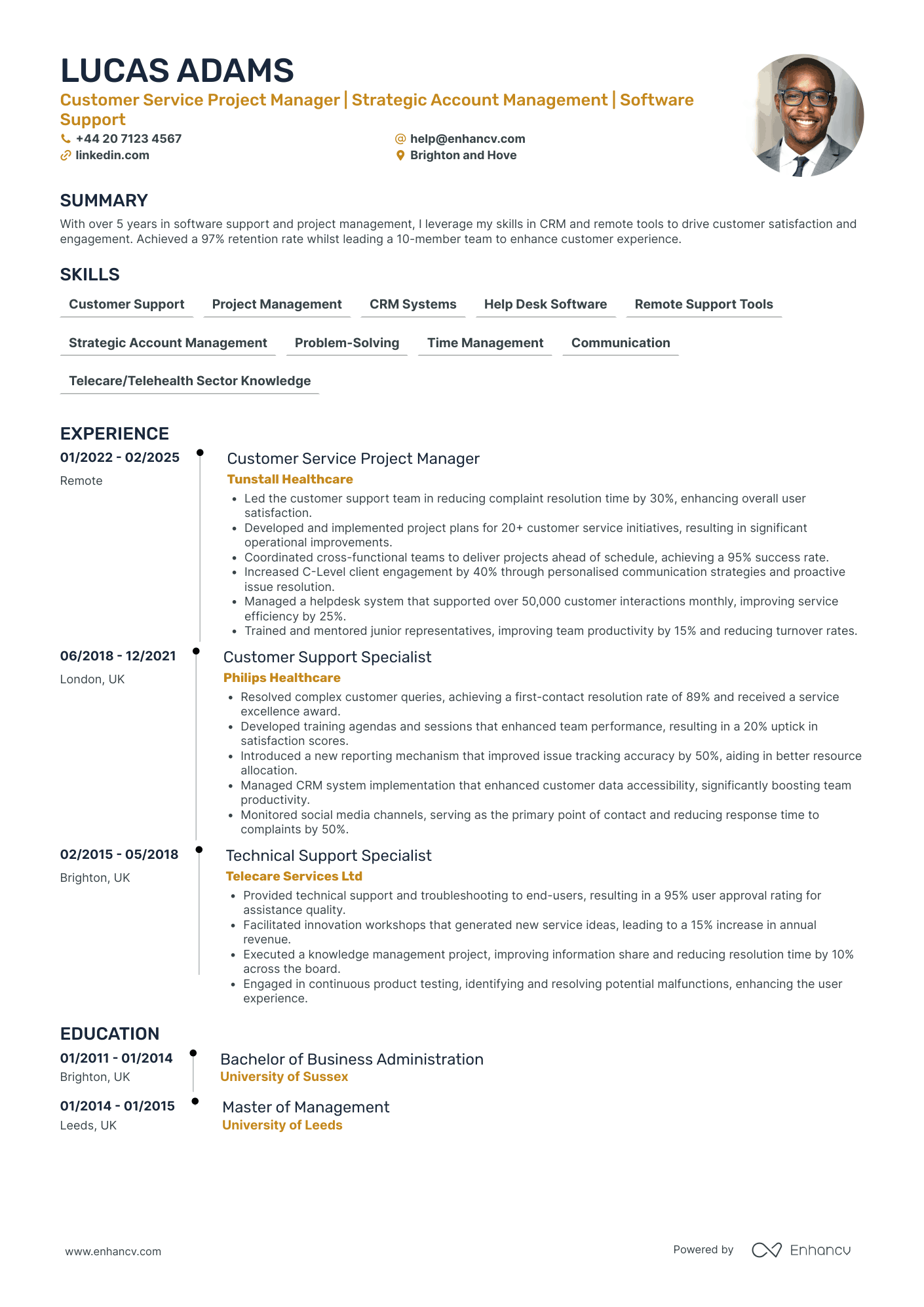 Customer Service Manager CV Examples & Guide for 2026