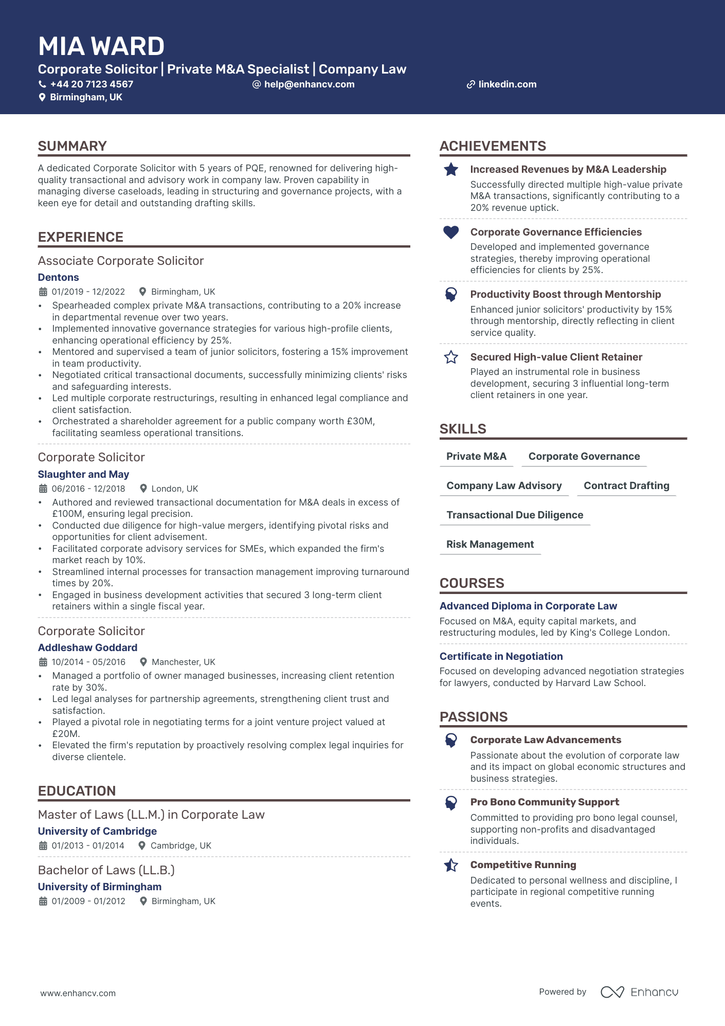 Solicitor CV Examples & Guide for 2025