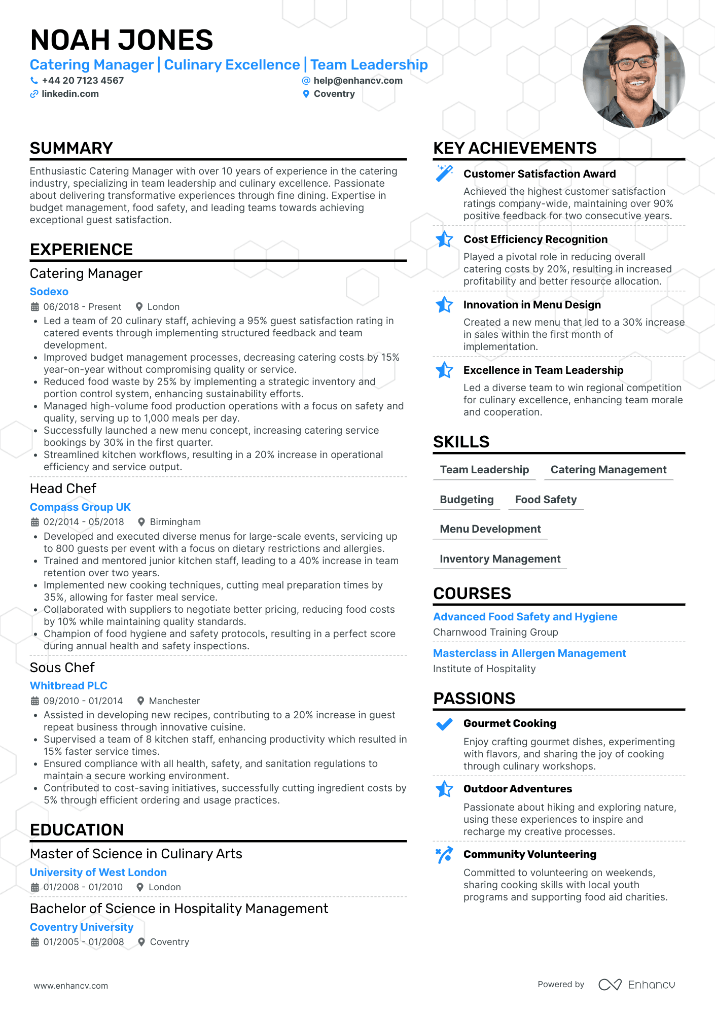 Catering CV Examples & Guide for 2026