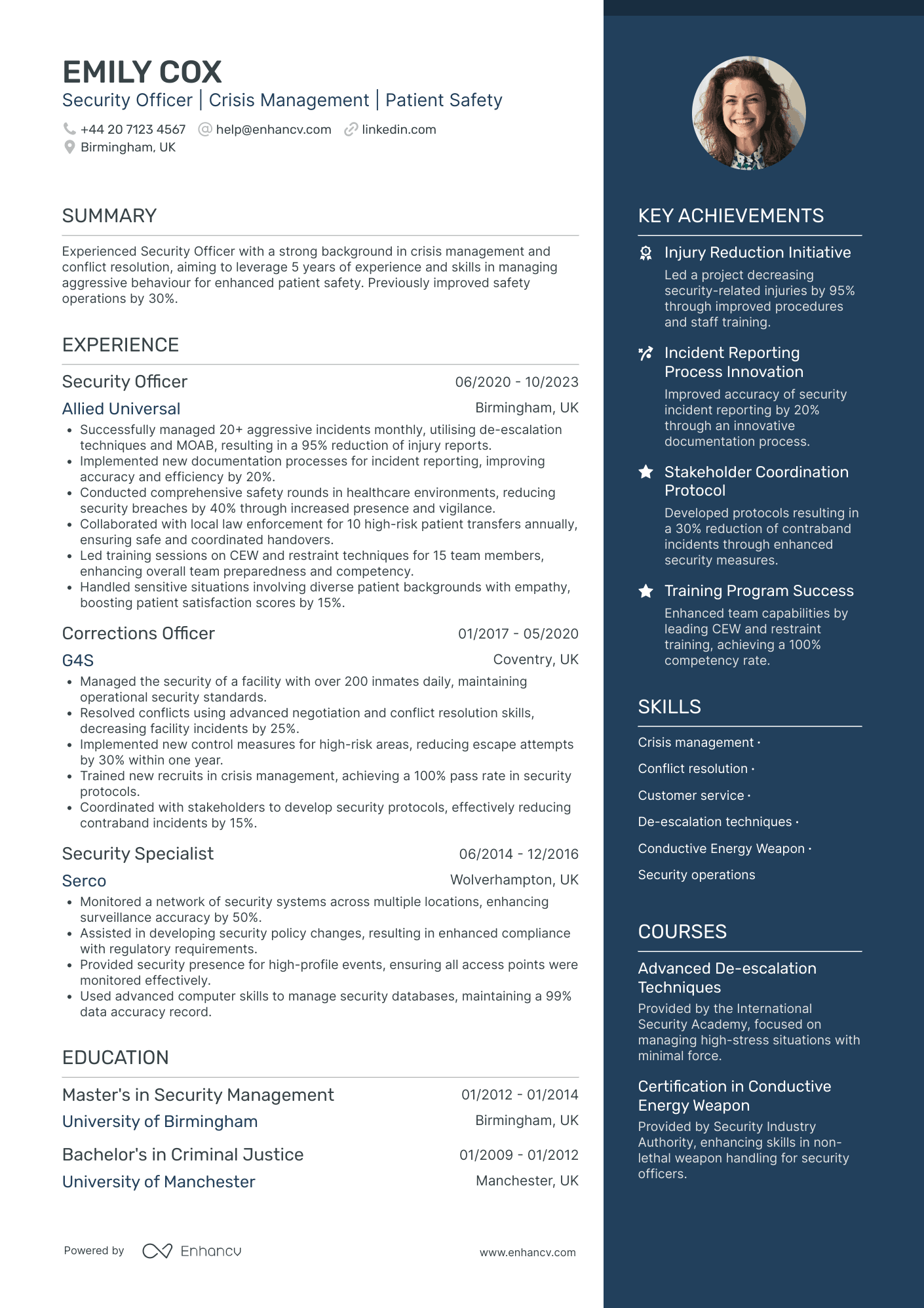 Security Officer CV Examples & Guide for 2026
