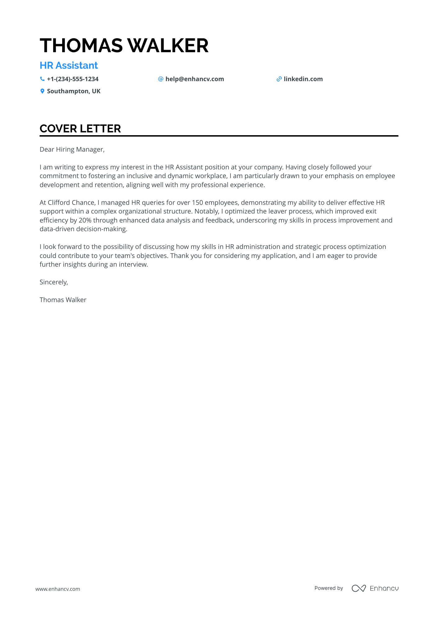 HR Assistant Cover Letter Examples & Guide for 2026
