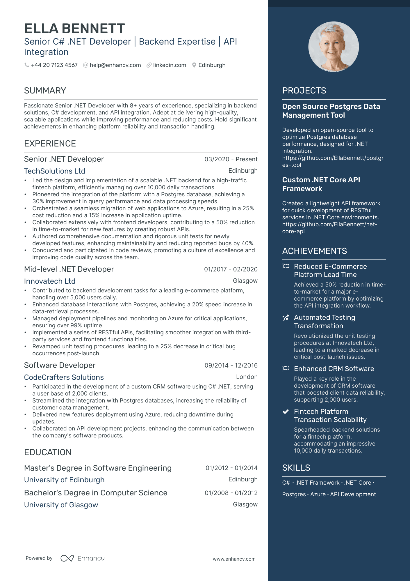 .Net Developer CV Examples & Guide for 2025