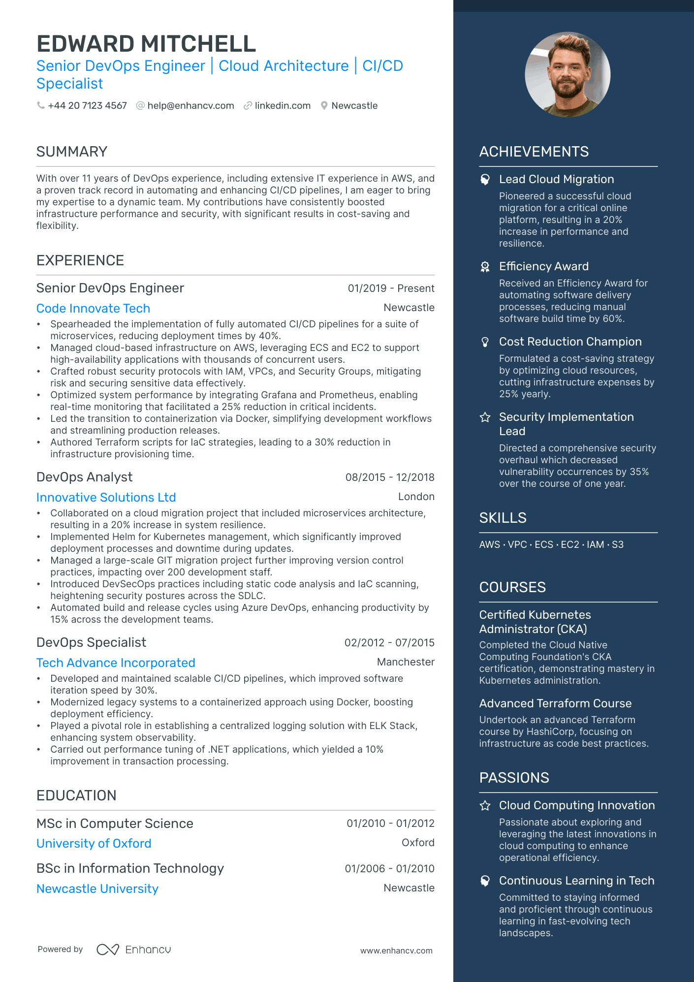 Devops CV Examples & Guide for 2025