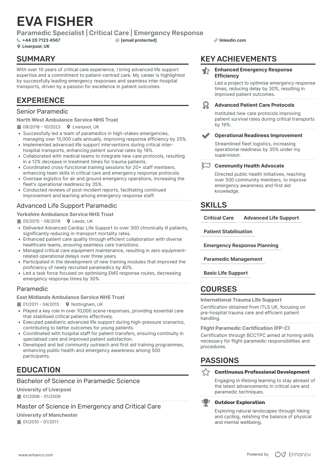 Paramedic CV Examples & Guide for 2026