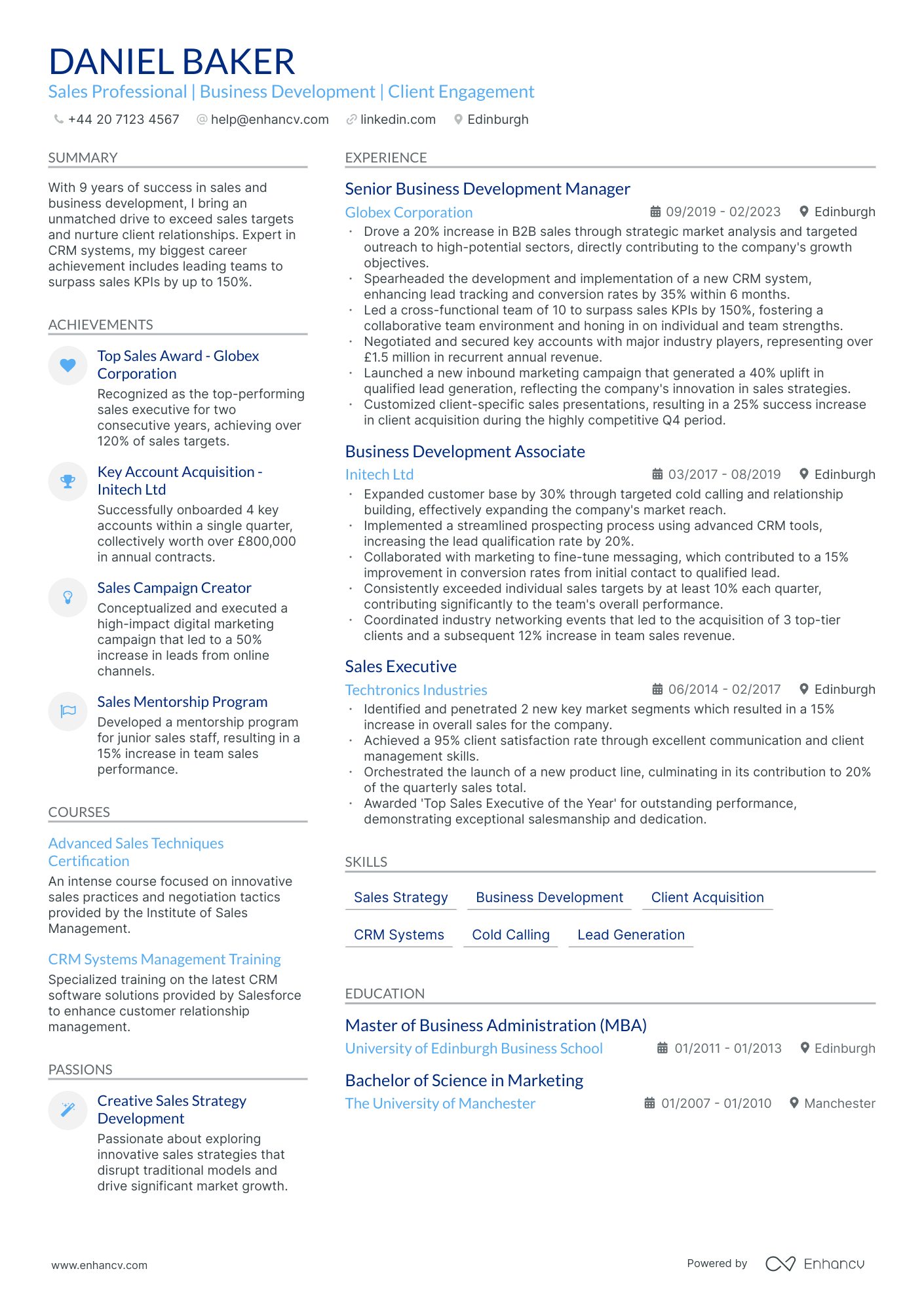 Sales Executive CV Examples & Guide for 2025