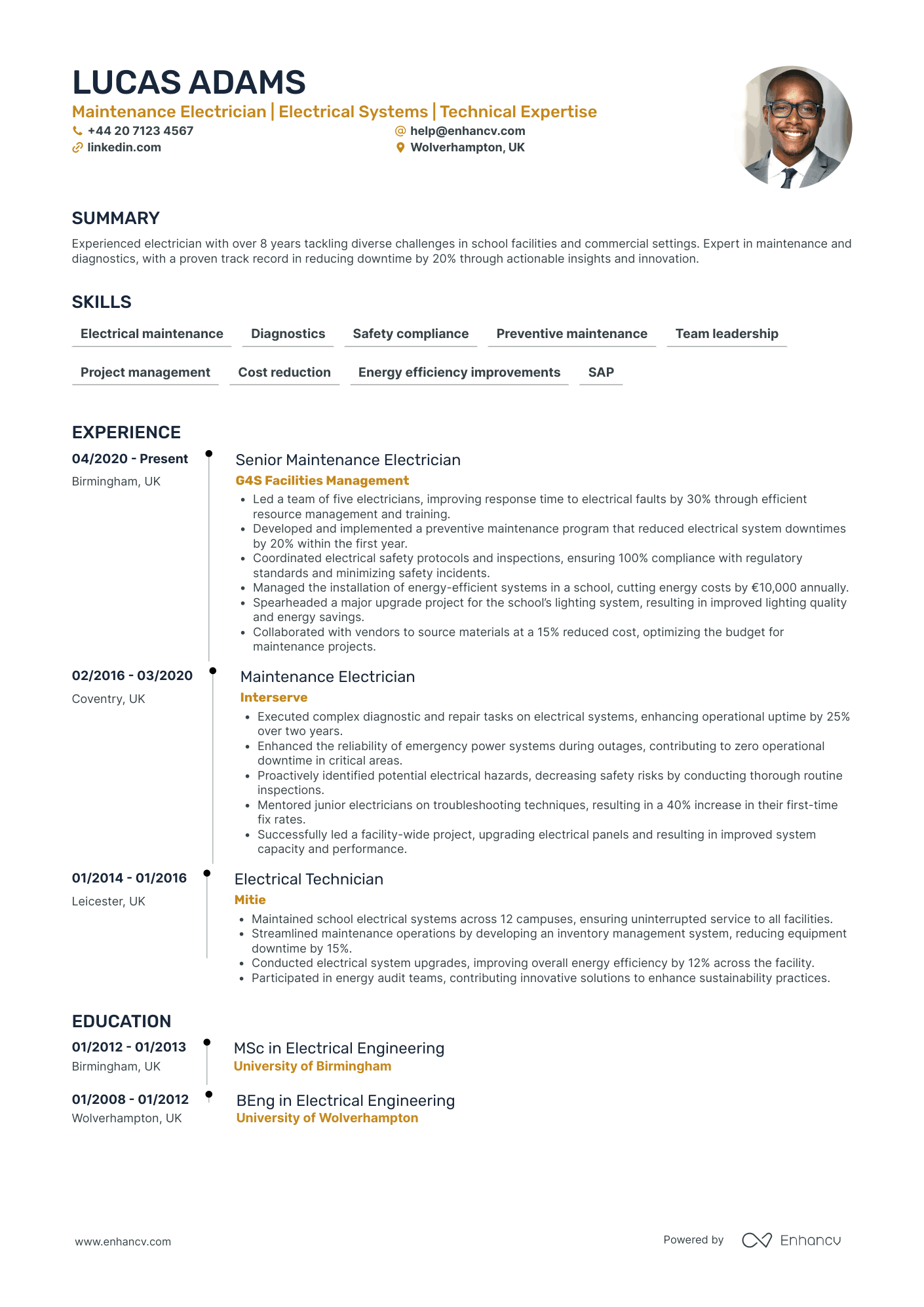 Electrician CV Examples & Guide for 2026