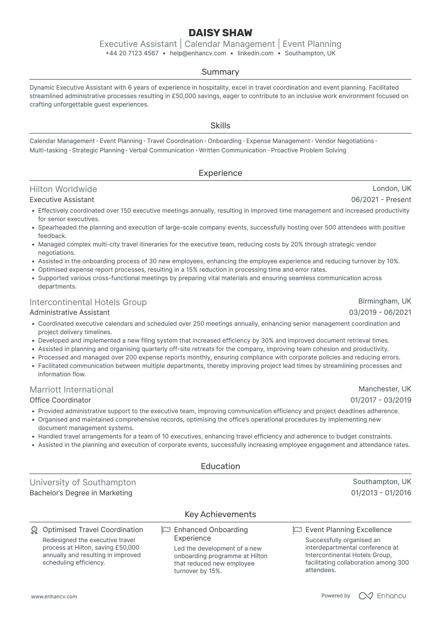 Executive Assistant CV Examples & Guide for 2026