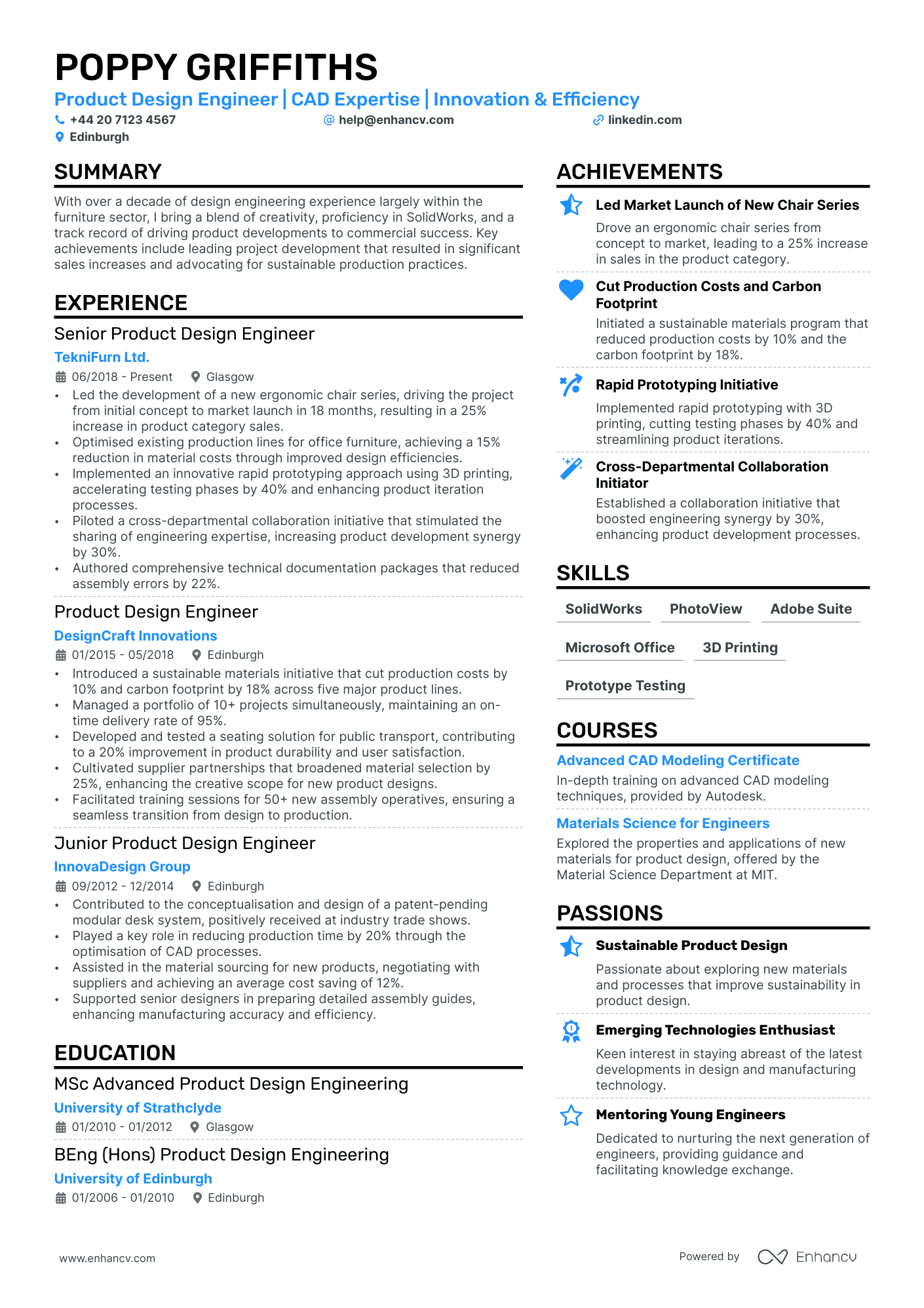 Design Engineer CV Examples & Guide for 2024