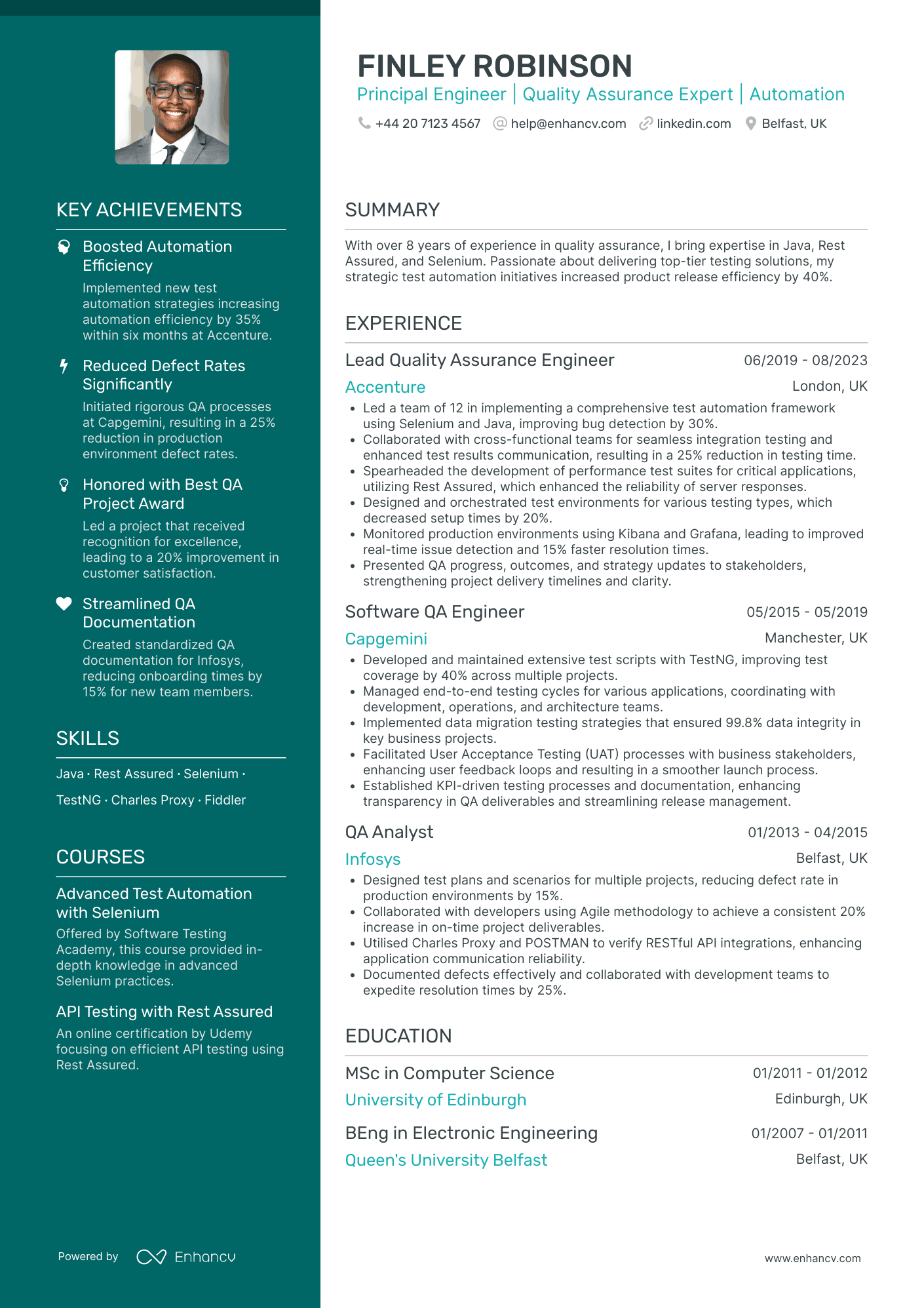 QA Tester CV Examples & Guide for 2025