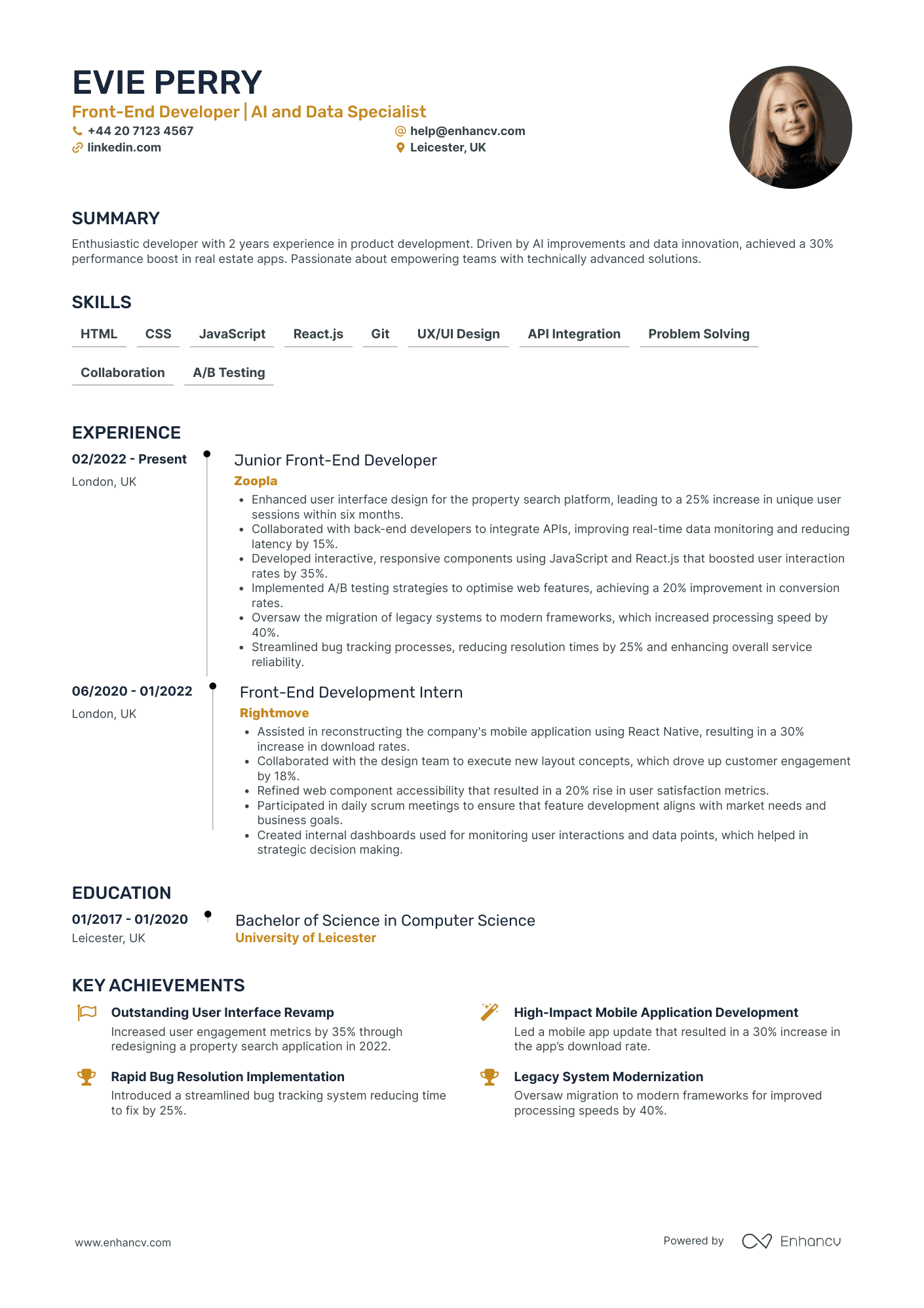 Junior Software Developer CV Examples & Guide for 2025