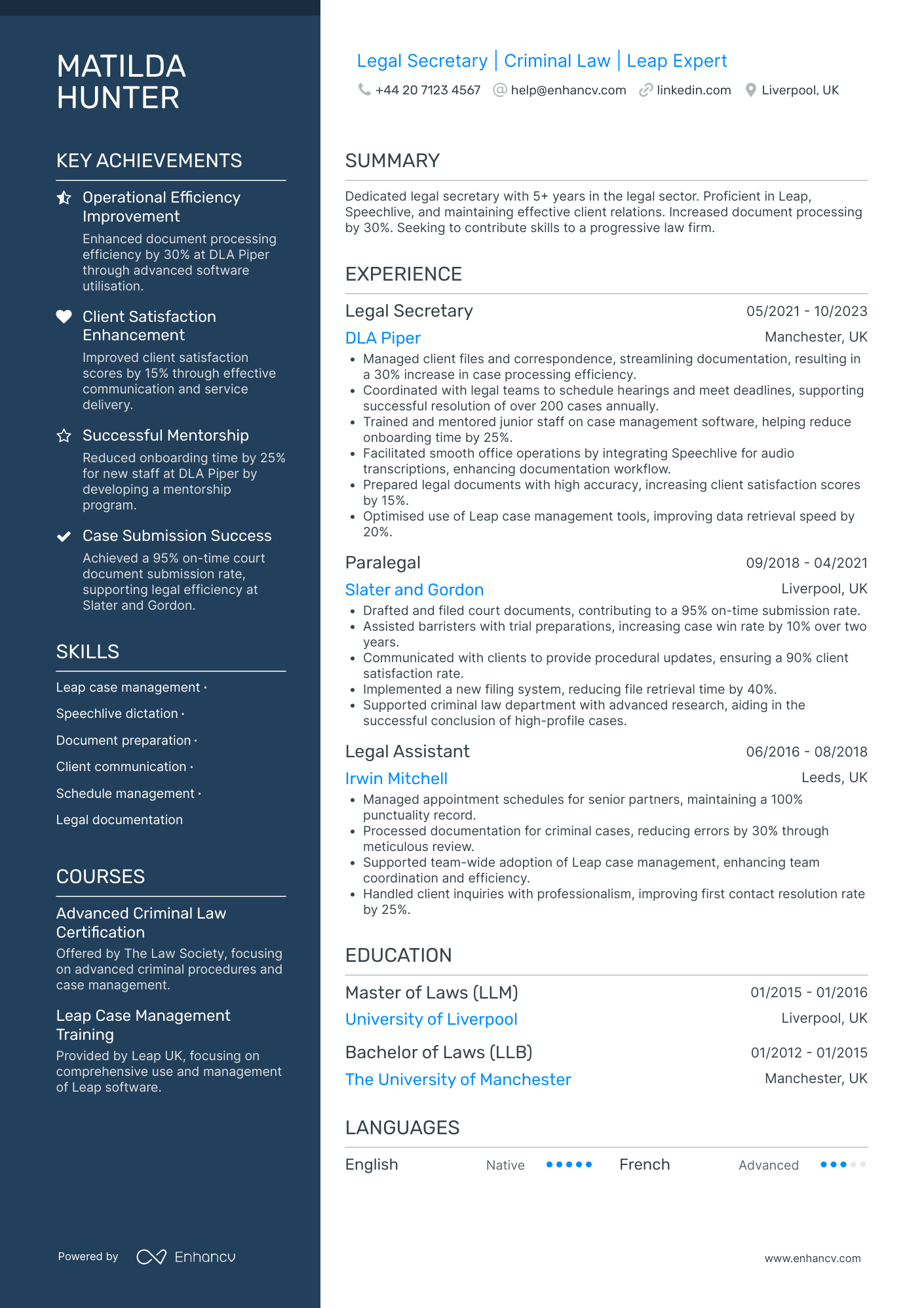 Legal Secretary CV Examples & Guide for 2026