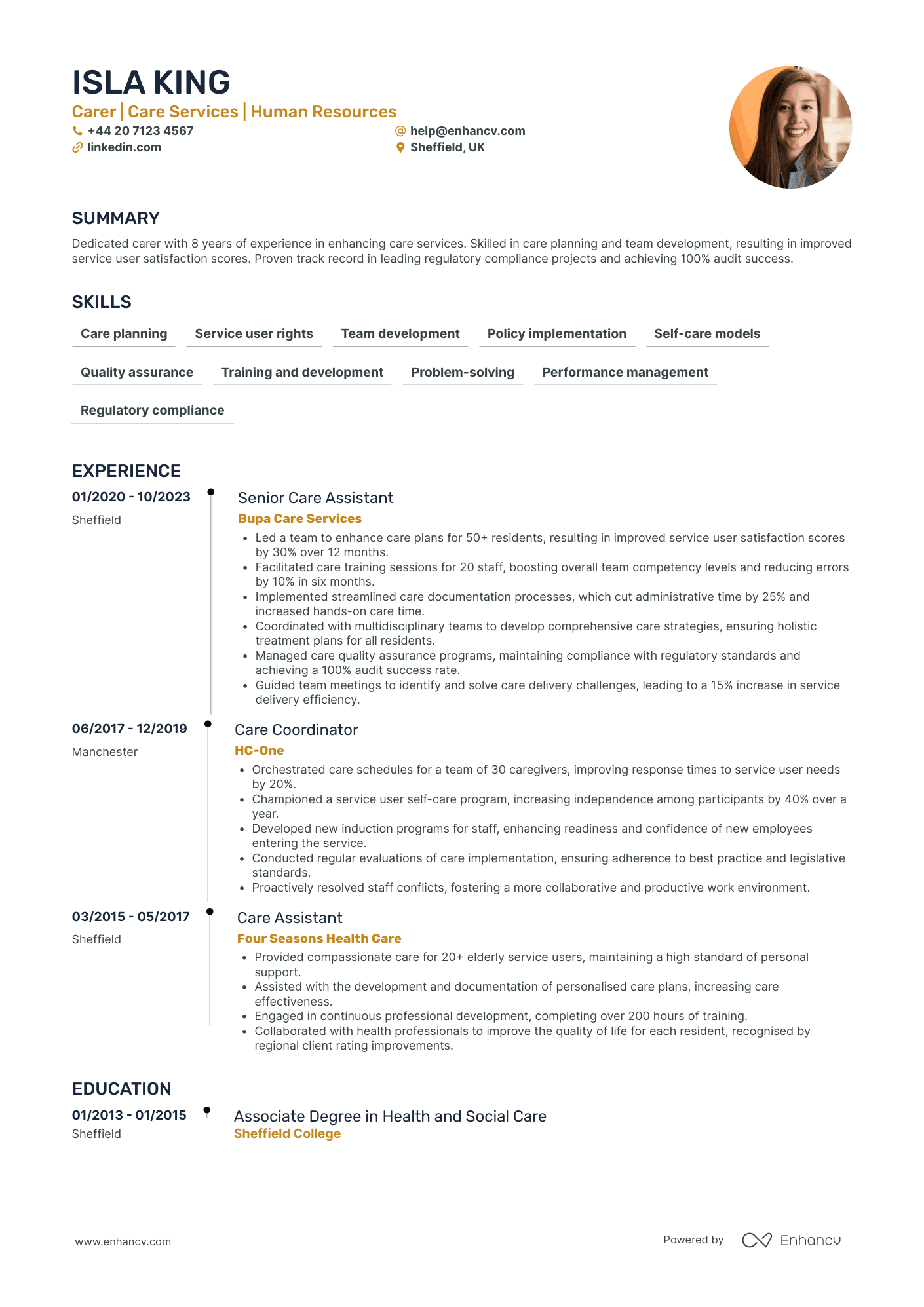 Care Assistant CV Examples & Guide for 2026