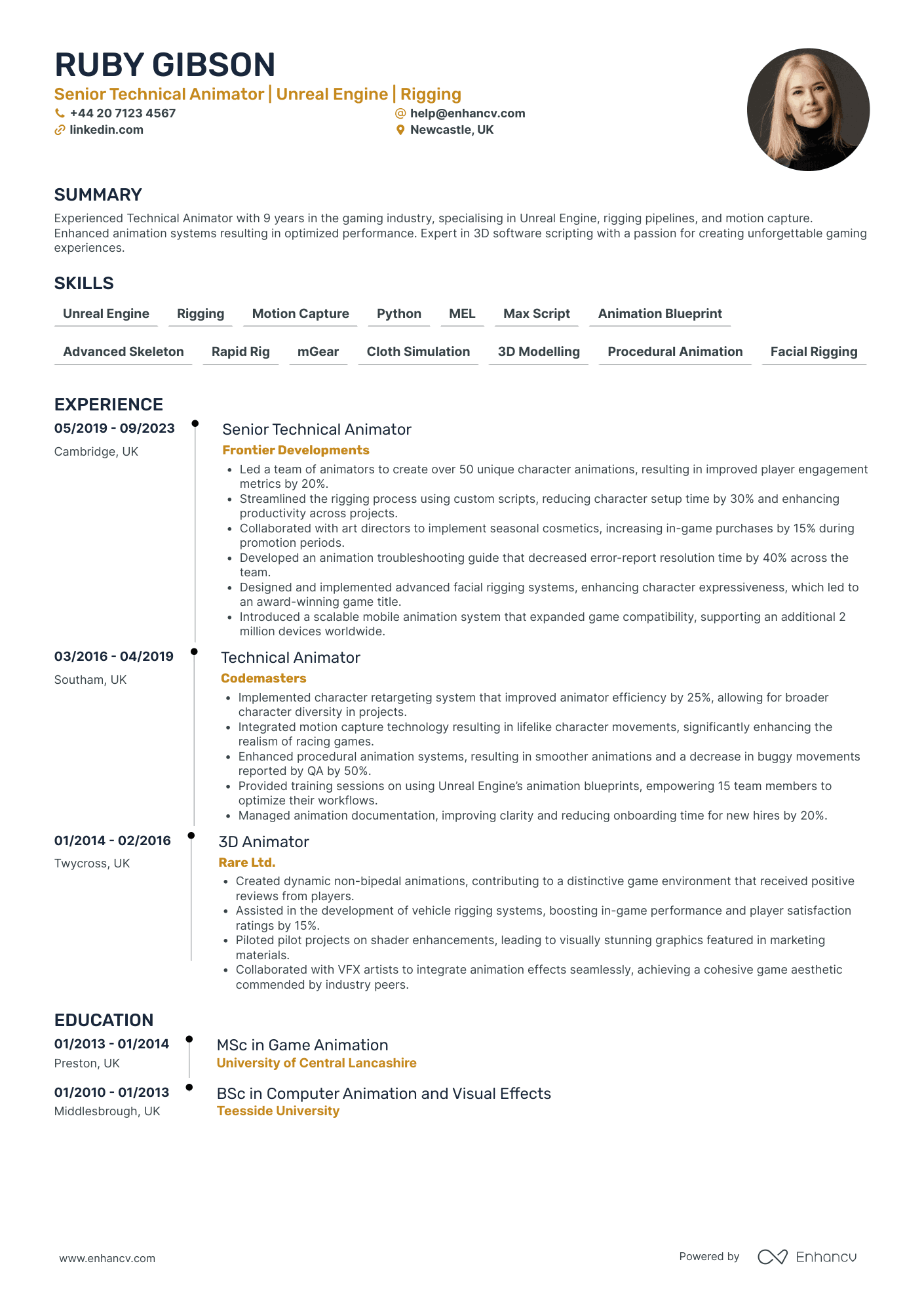 Animator CV Examples & Guide for 2026