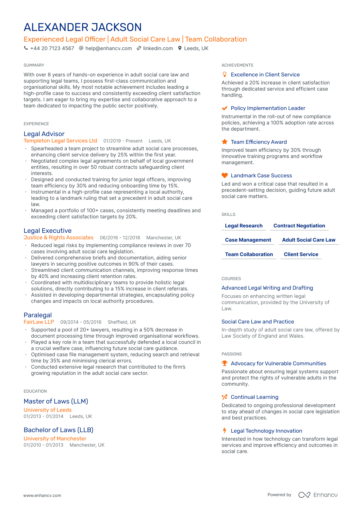 Legal CV Examples & Guide for 2025