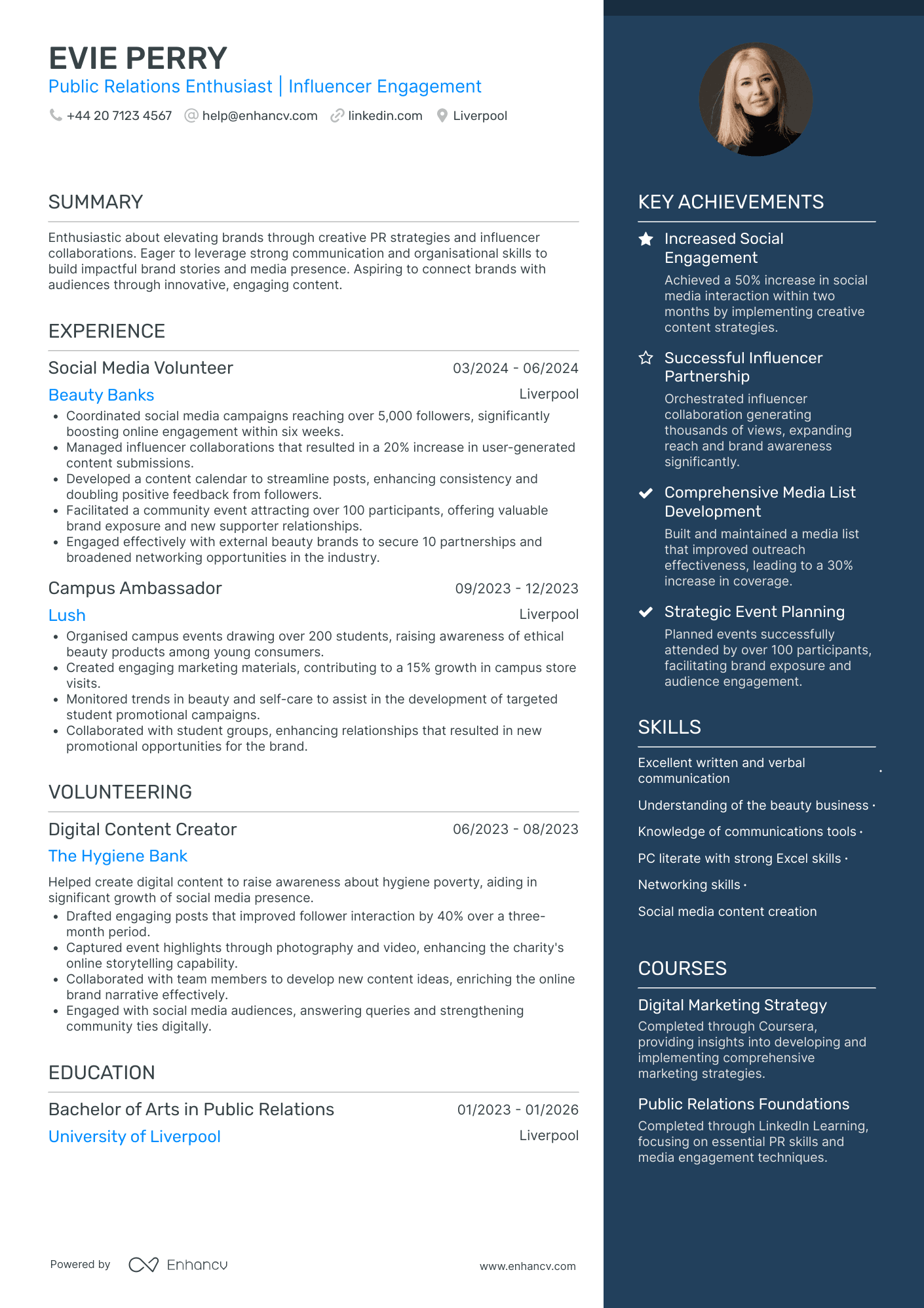 Public Relations CV Examples & Guide for 2025