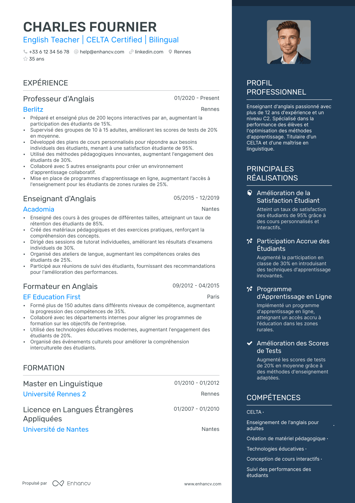 CV Enseignant : Structure, Conseils & Exemples pour Exceller