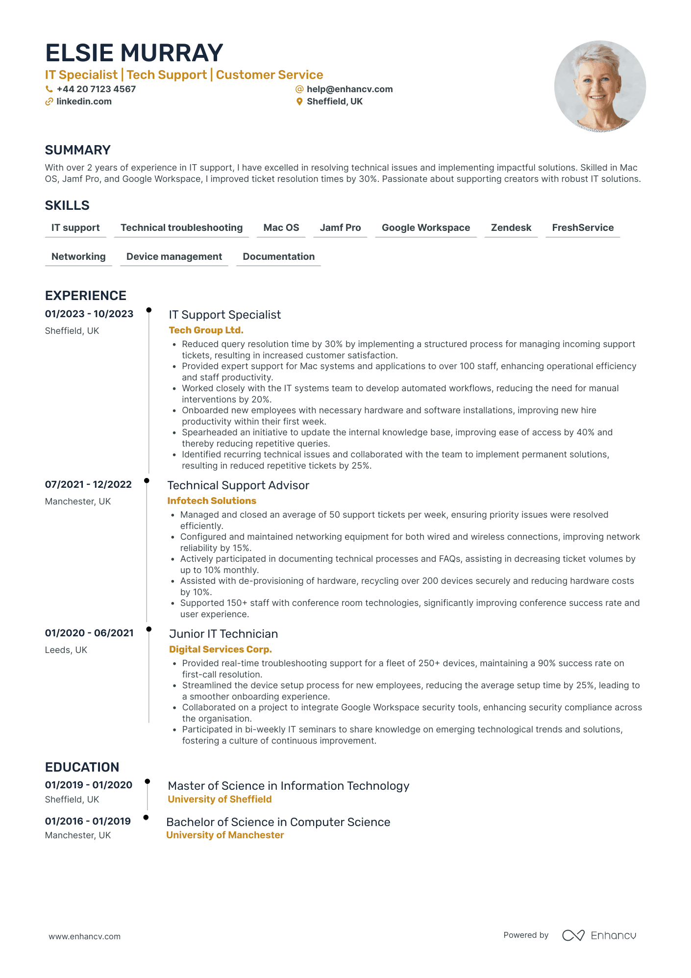IT Specialist CV Examples & Guide for 2026
