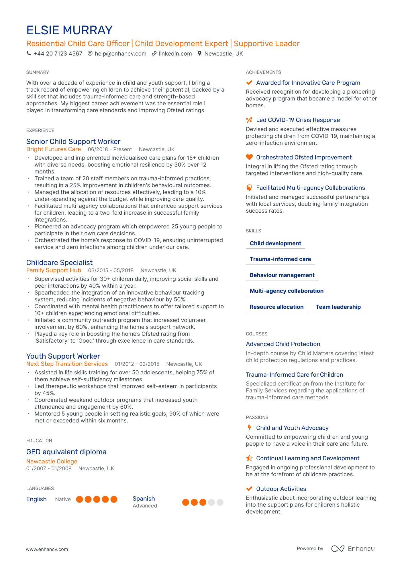 Child Care CV Examples & Guide for 2025