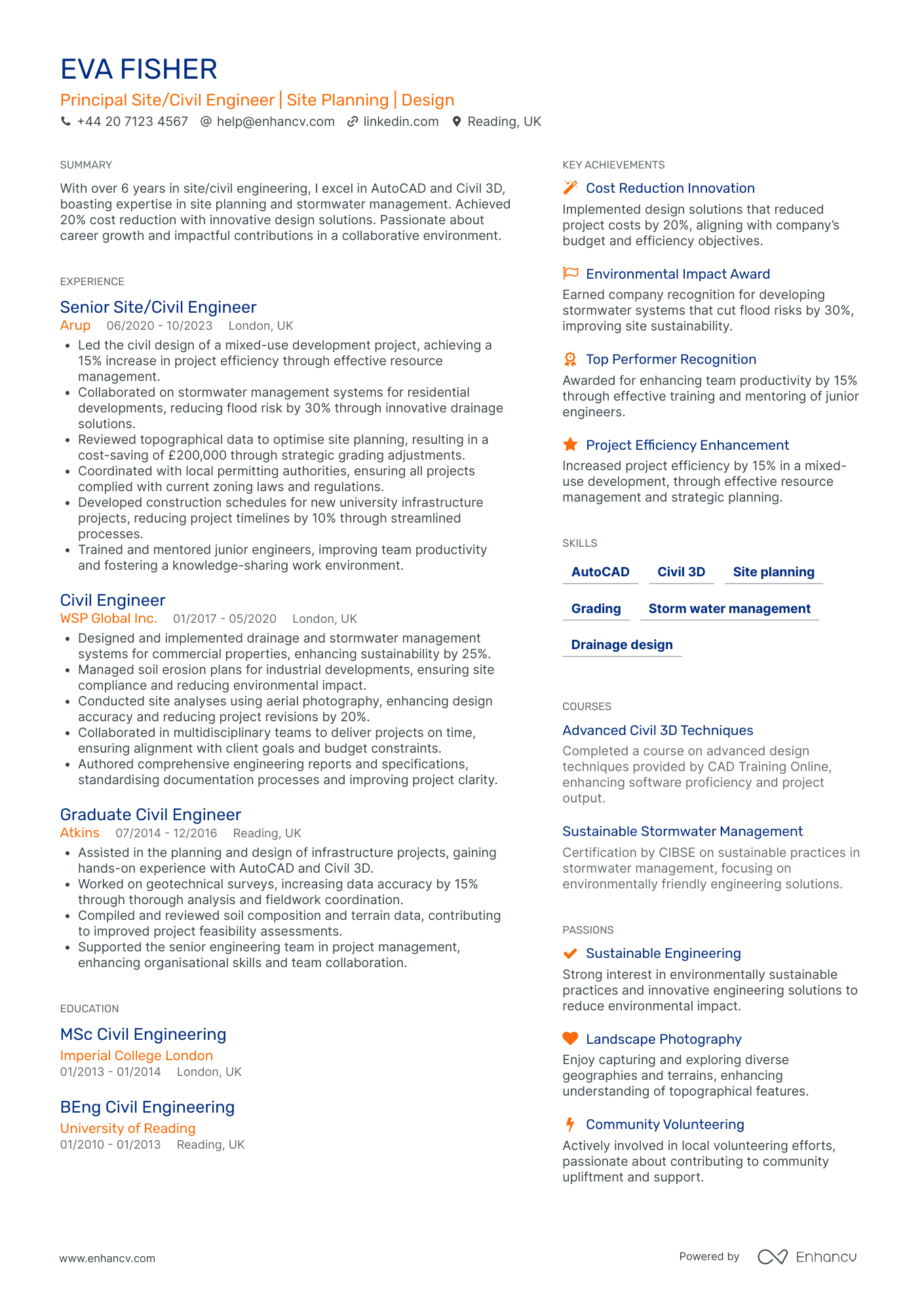 Civil Engineer CV Examples & Guide for 2026