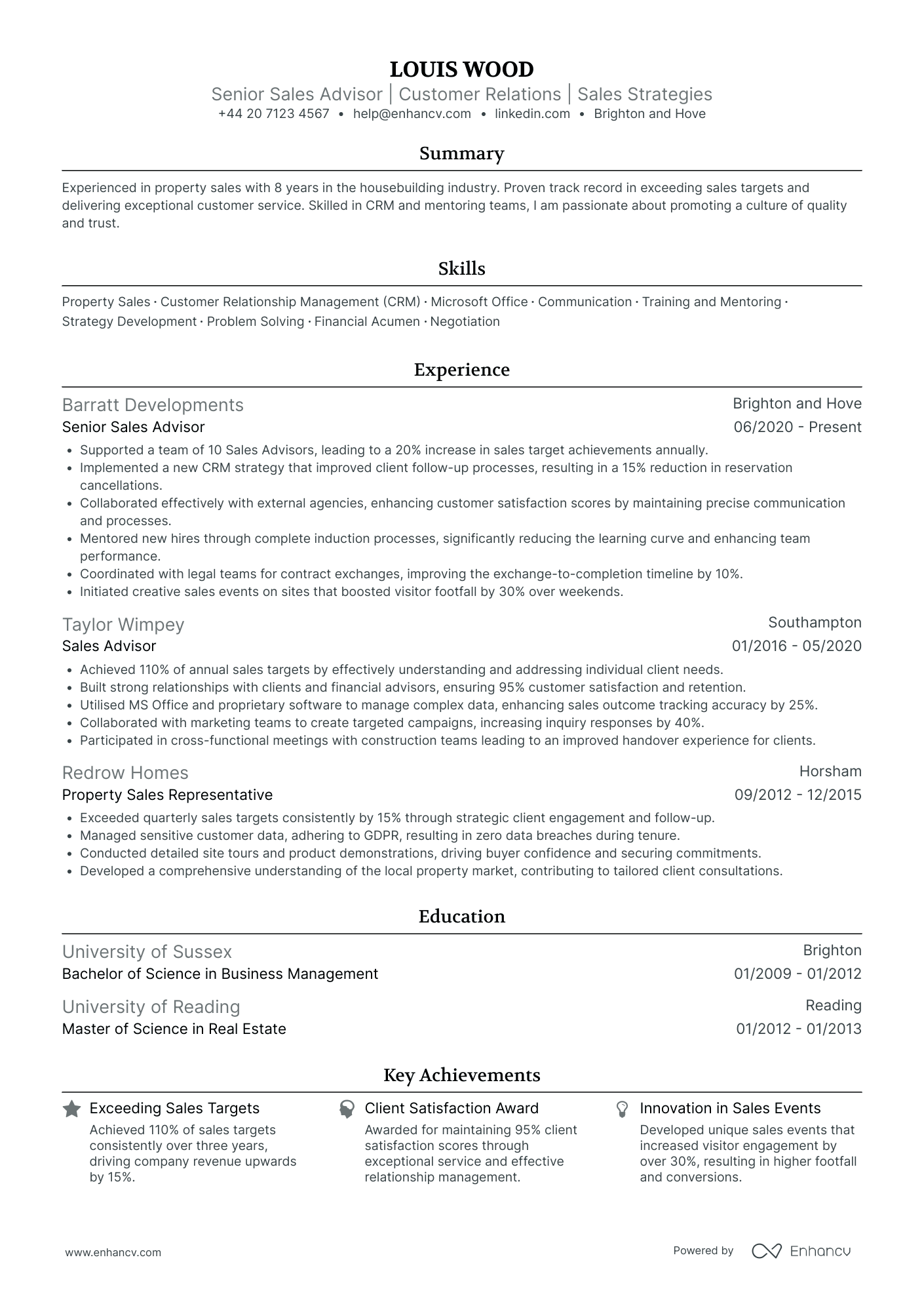 Sales Advisor CV Examples & Guide for 2026