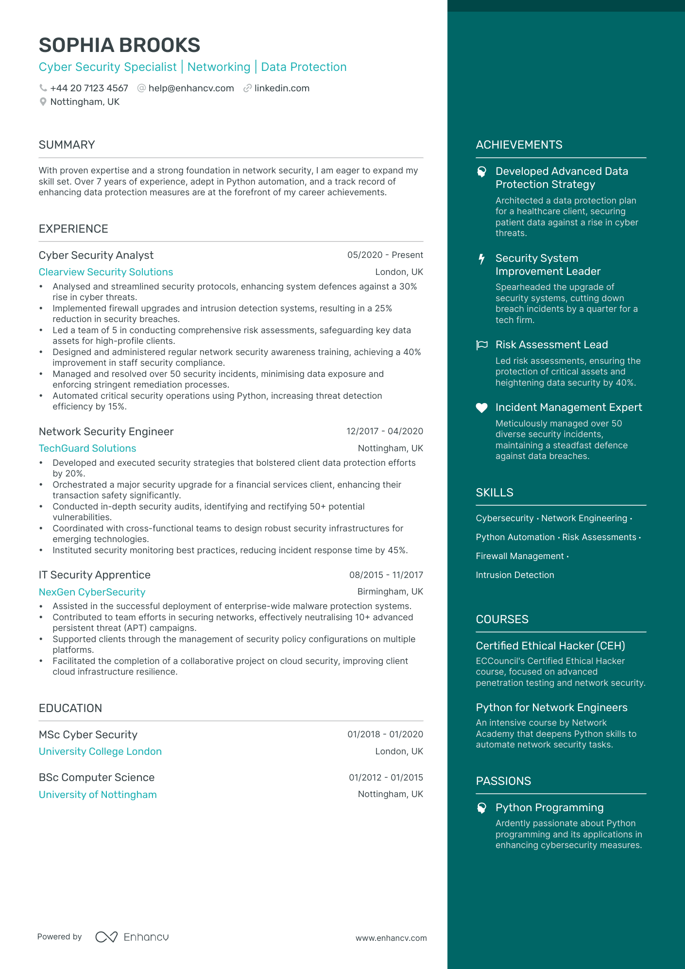 Cyber Security CV Examples & Guide for 2025