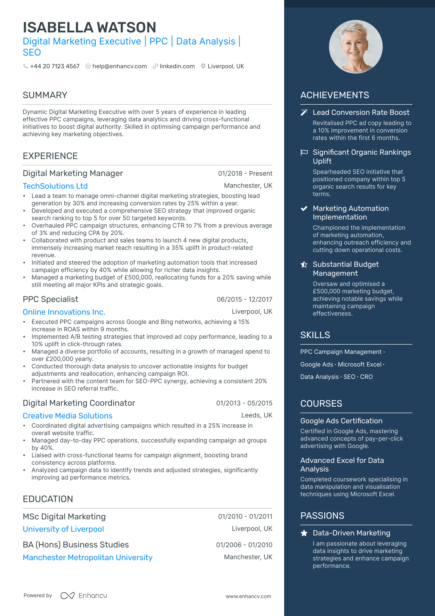 Digital Marketing CV Examples & Guide for 2025