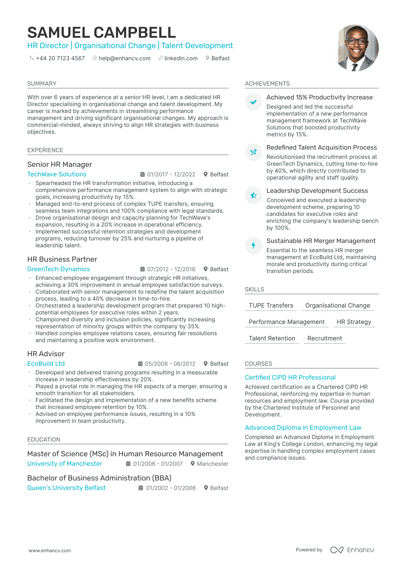 HR Director CV Examples & Guide for 2025