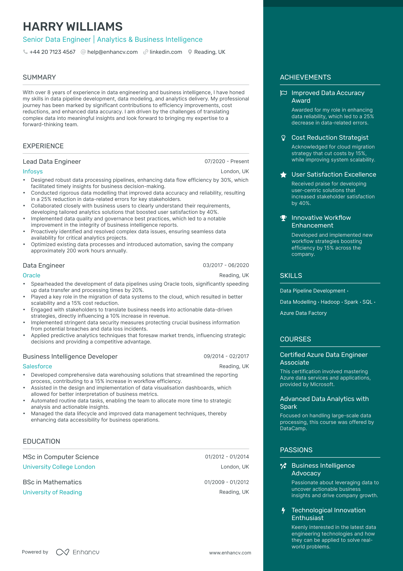 Data Engineer CV Examples & Guide for 2025