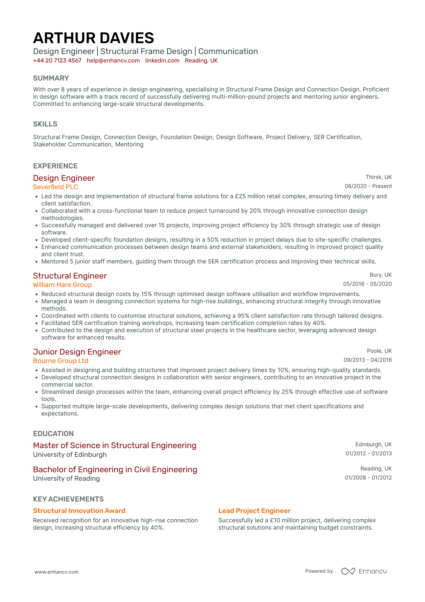 Design Engineer CV Examples & Guide for 2026
