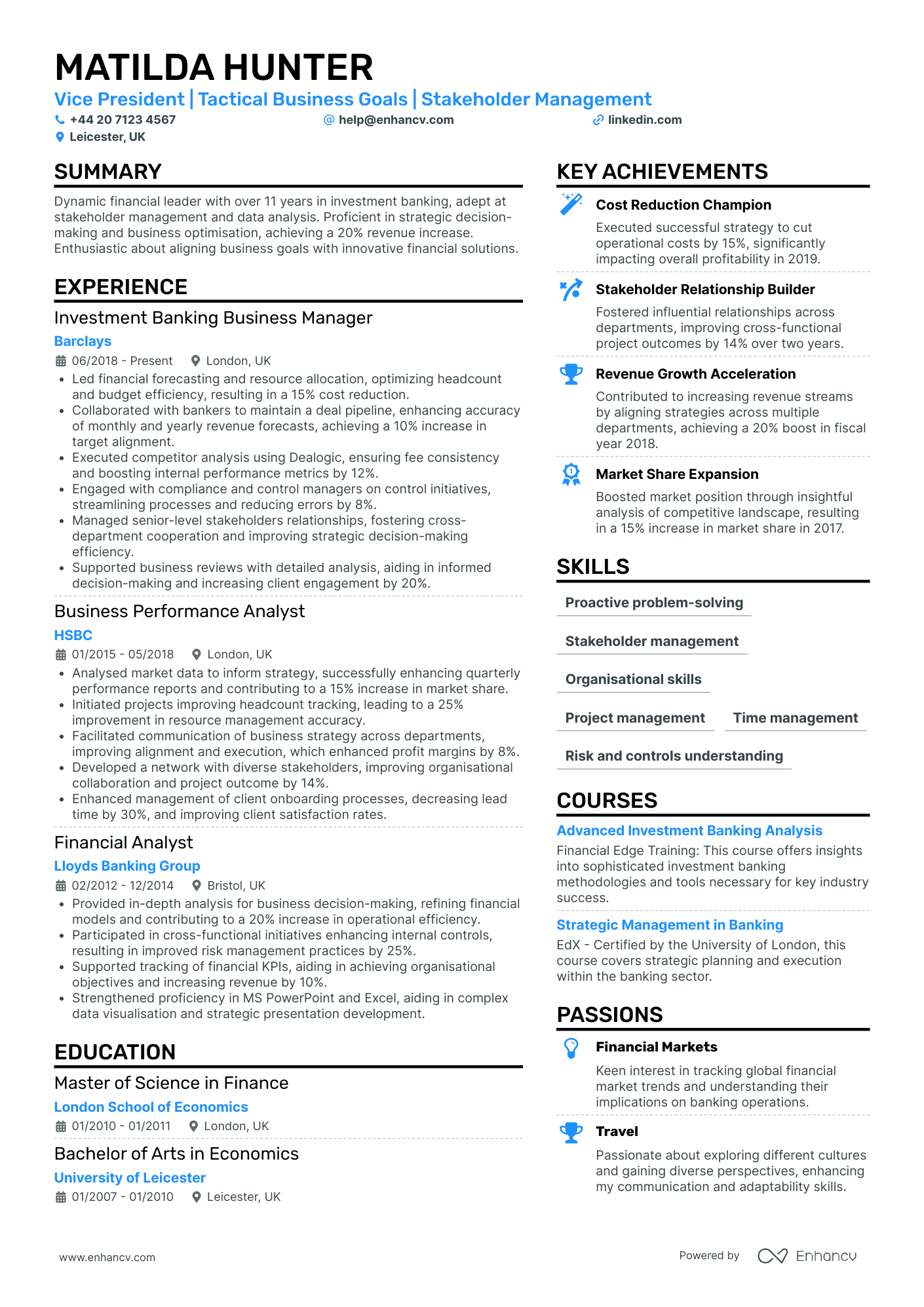 Risk Manager CV Examples & Guide for 2026