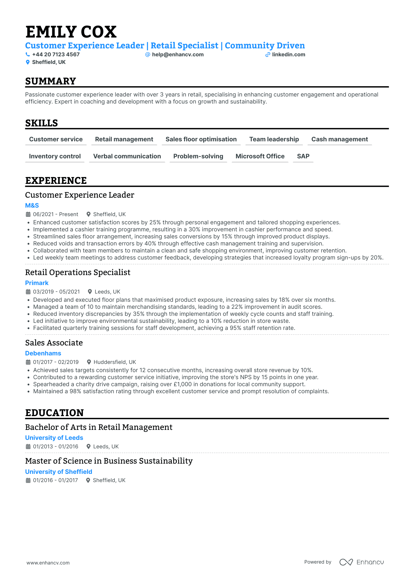 Retail Worker CV Examples & Guide for 2026