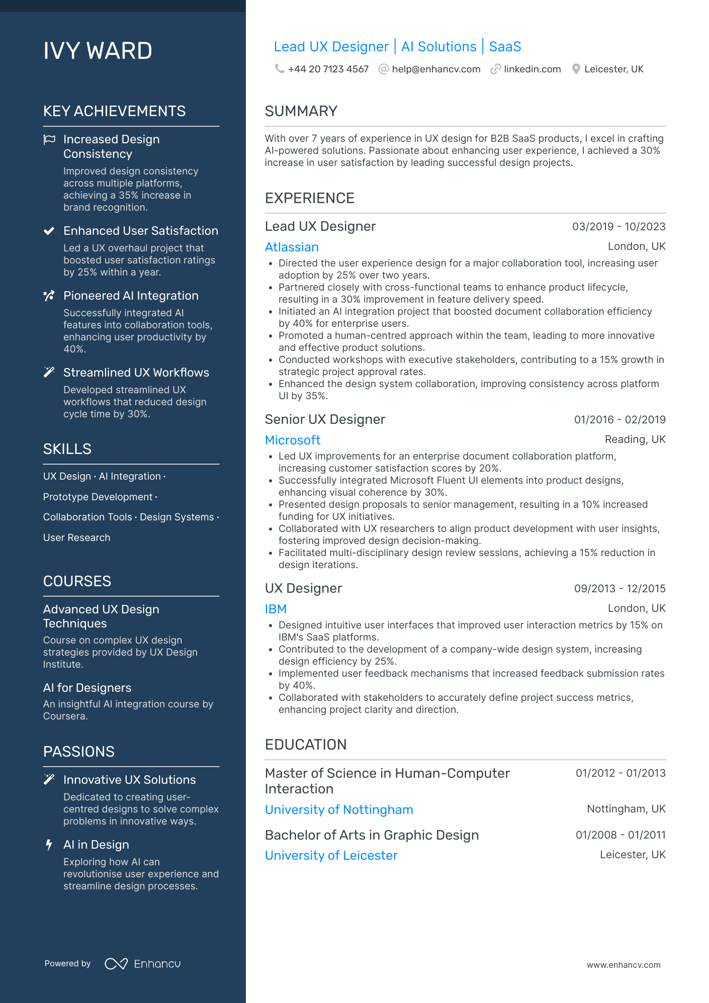 UX Designer CV Examples & Guide for 2026