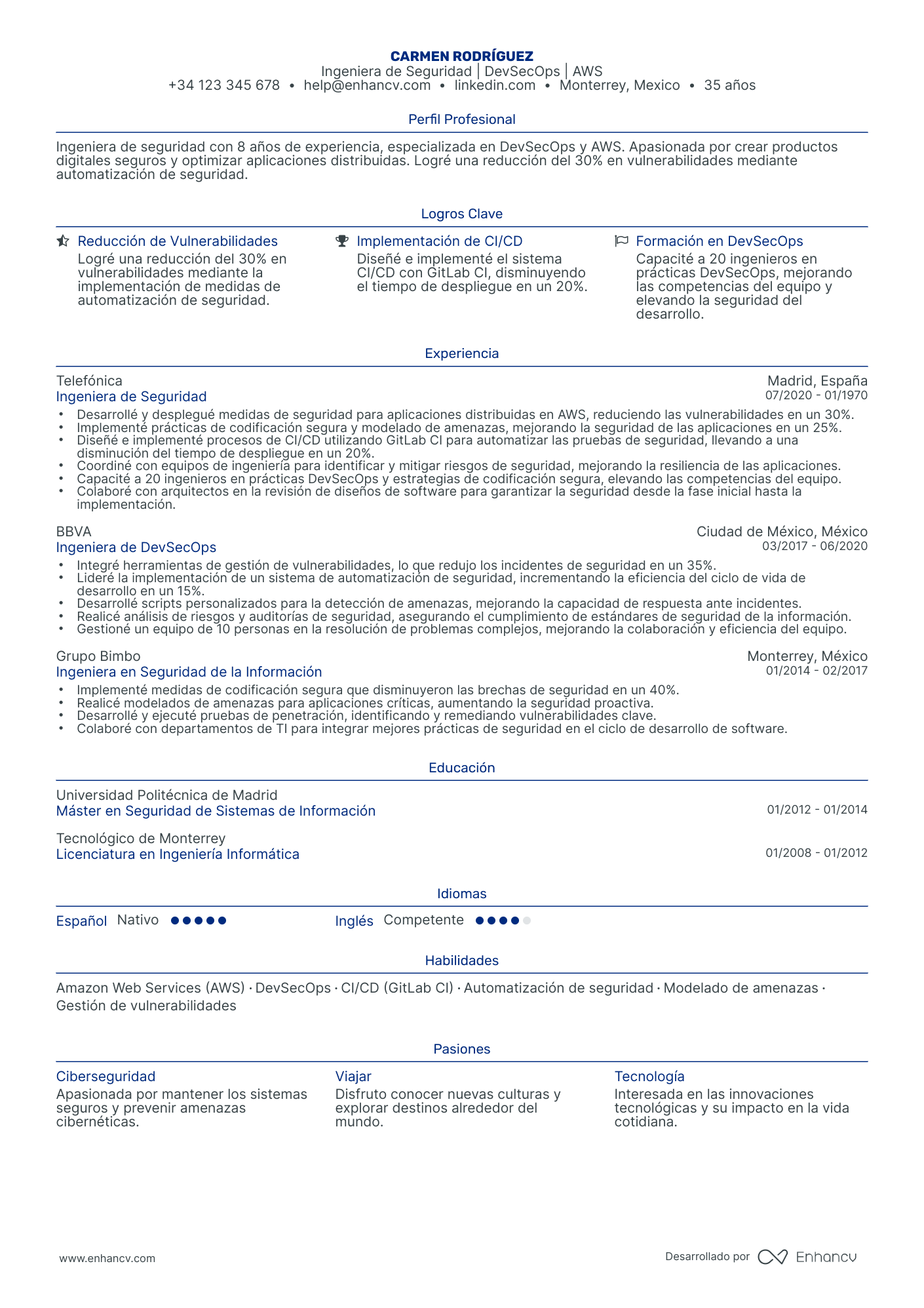 CV Ejemplos: +80 Currículum Vitae Hechos y Para Descargar