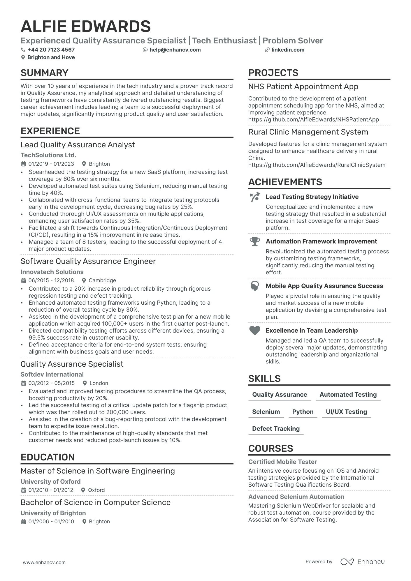 Software Tester CV Examples & Guide for 2024